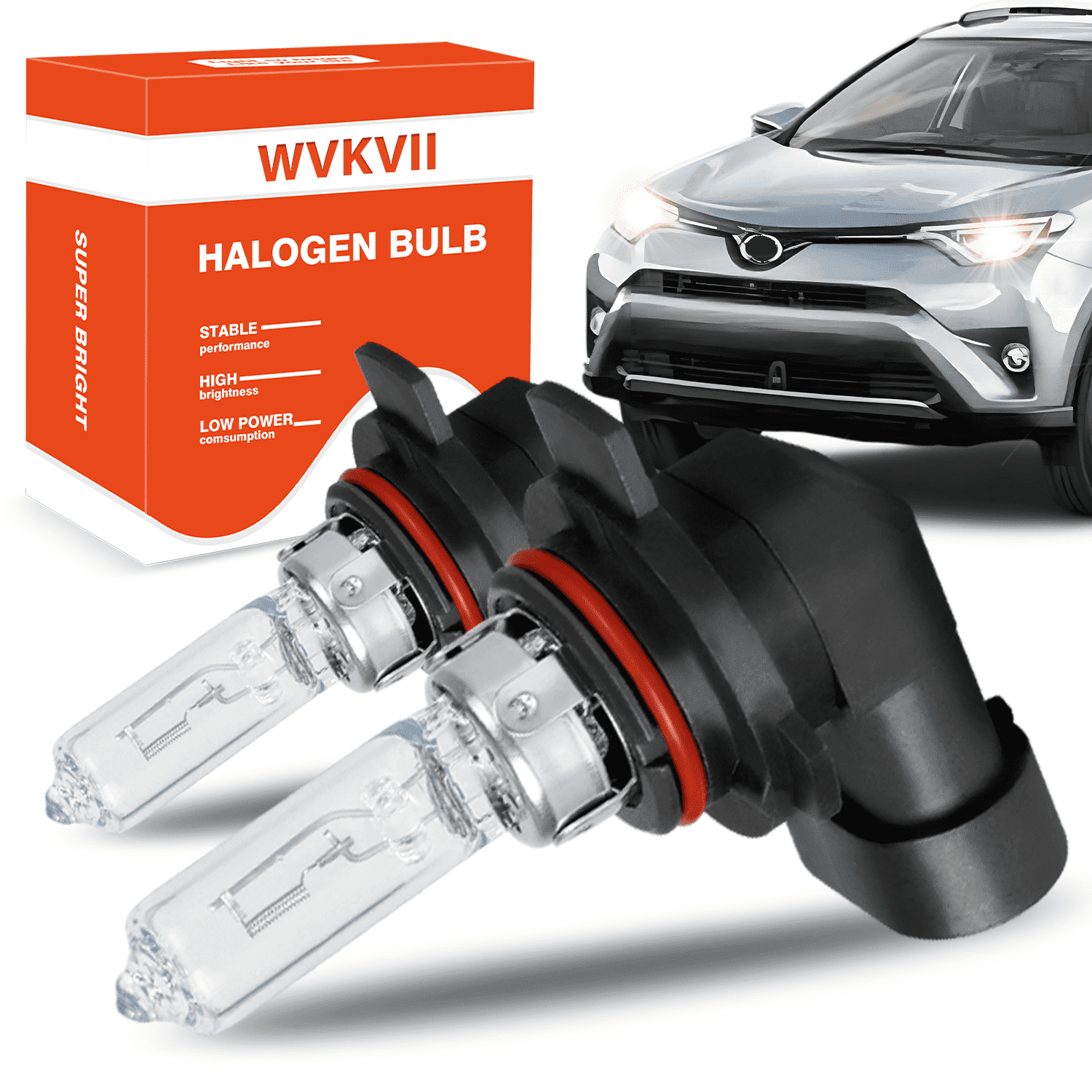 WVKVII Halogen Headlight Bulb for Toyota RAV4 2016-2018 High Low Beam ...