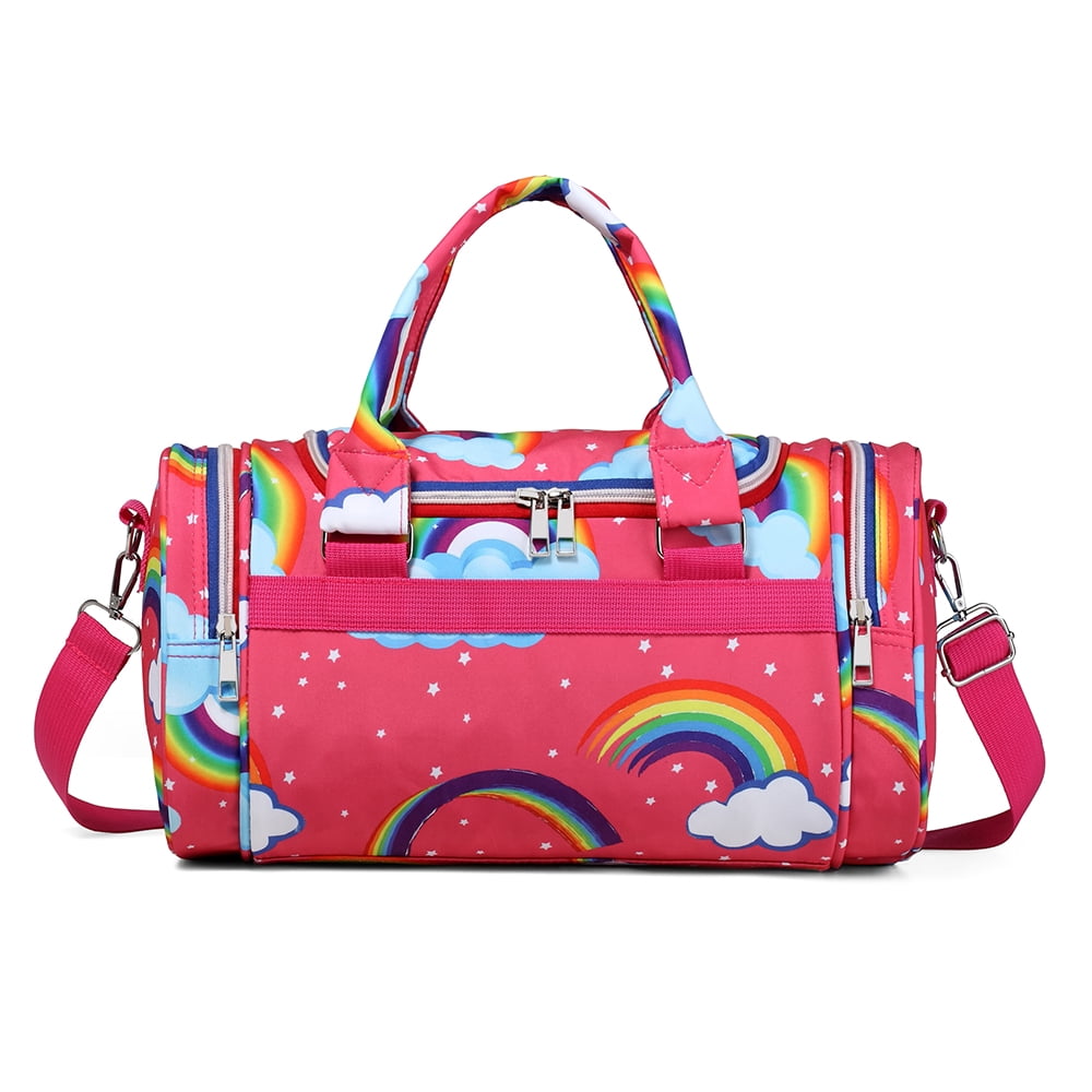 WVMKOR Women’s & Girls’ Rainbow Waterproof Travel Tote Bag with Zipper ...
