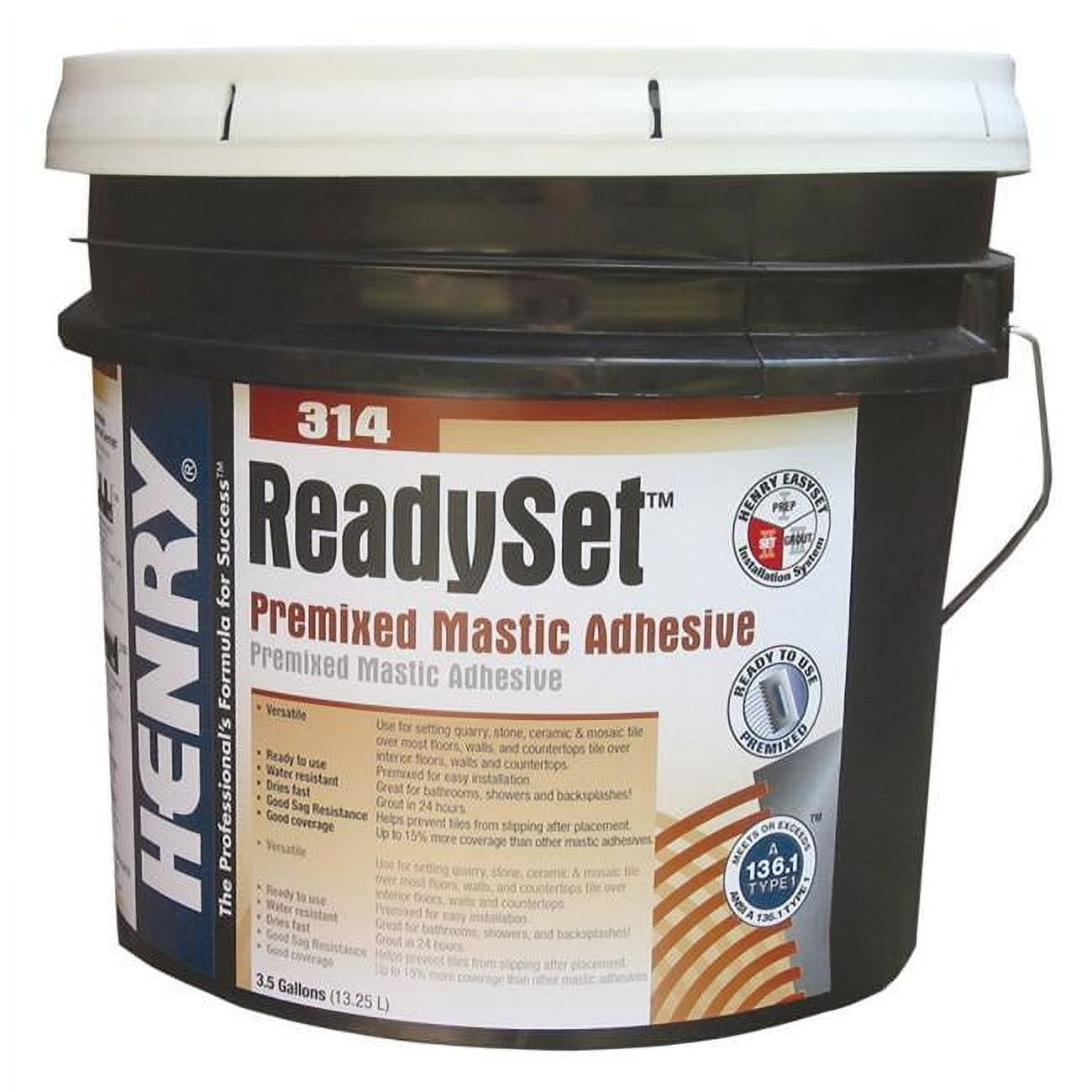 WW Henry 12257 Henry No.314 Ready Set Premixed Mastic Adhesive - Off ...