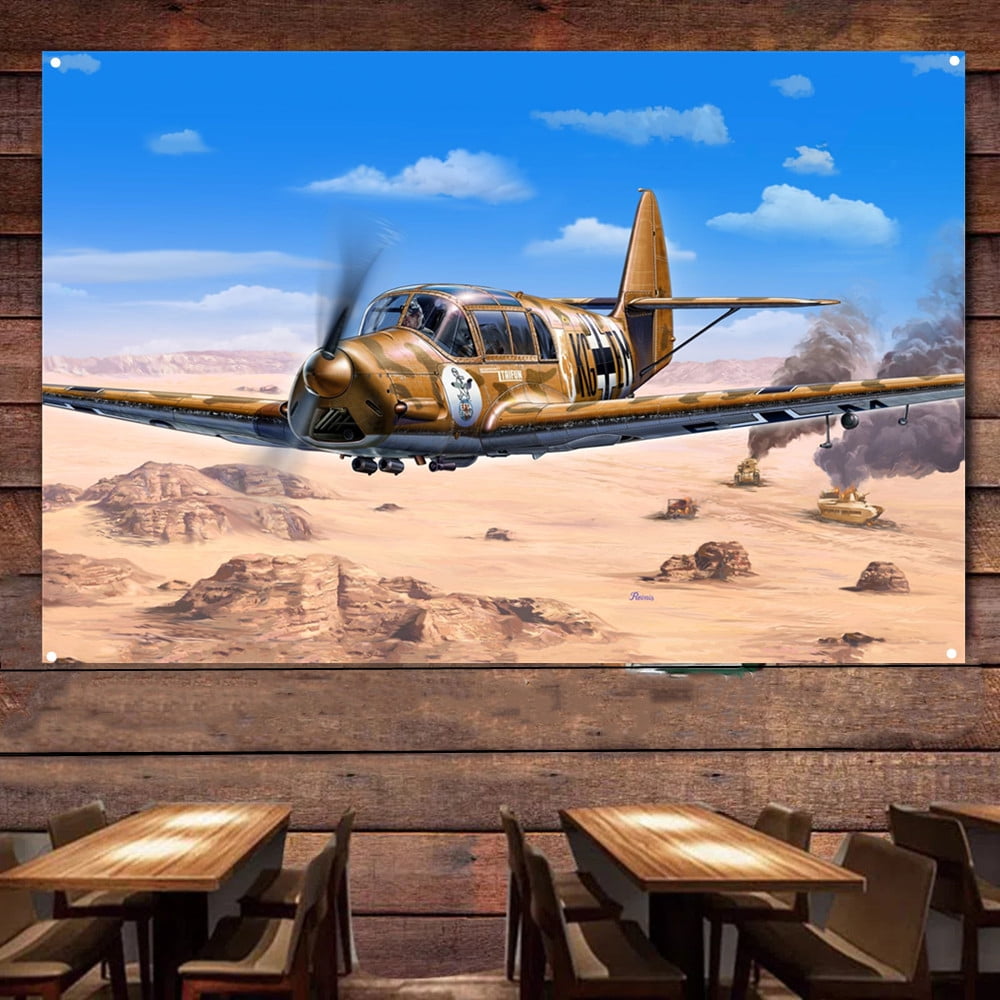 WW II Bf 108 Taifun Fighter Jet Poster Wall Hanging Flag 38" x 57 ...