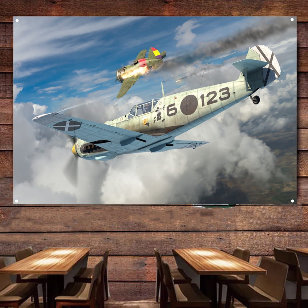 WW II Bf 109E-1 Fighter Poster Wall Chart - 38" x 57" Air Force ...