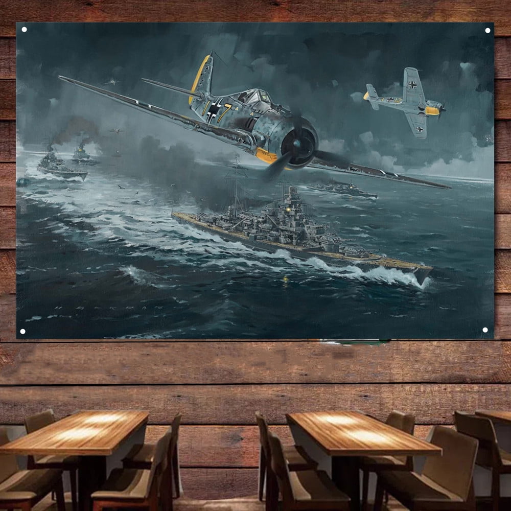 WW II German Fw-190 Fighter Jet Banner & Flag - 38" x 57" Aviation ...