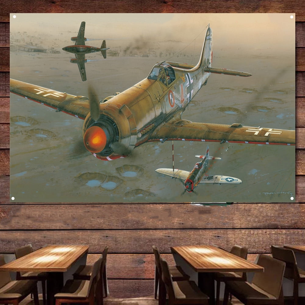 WW II Germany Fw 190D-11 Fighter Jet Banner & Flag -38" x 57" Aviation ...