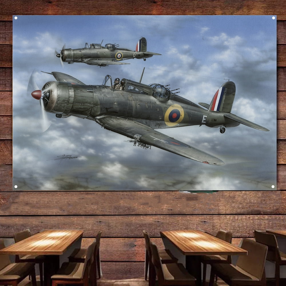 WW II Roc Mk I Fighter Poster Wall Chart Airplane Aircraft Military Art ...