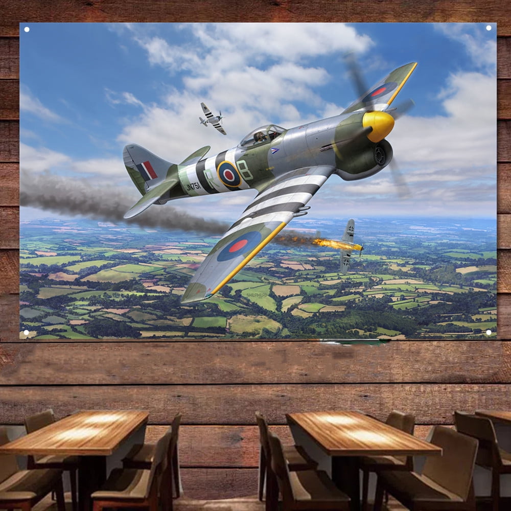WW II Tempest Mk V Fighter Jet Posters and Prints Wall Banner & Hanging ...