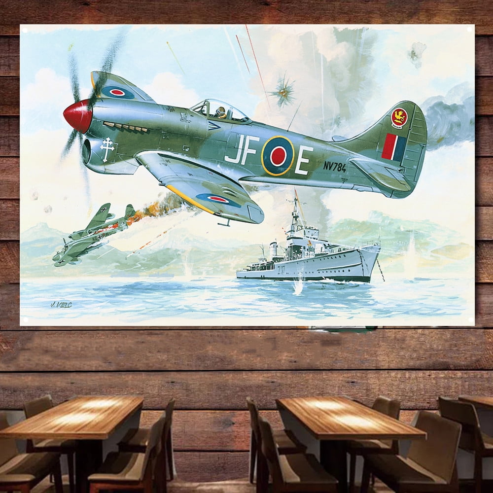 WW II Tempest Mk.V Fighter Poster Tapestry - Decorate Your Room Wall ...