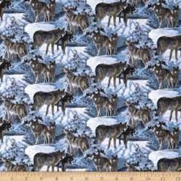 Fleece Fabric Printed *Running Wolf* By the Yard N-085 - Walmart.com