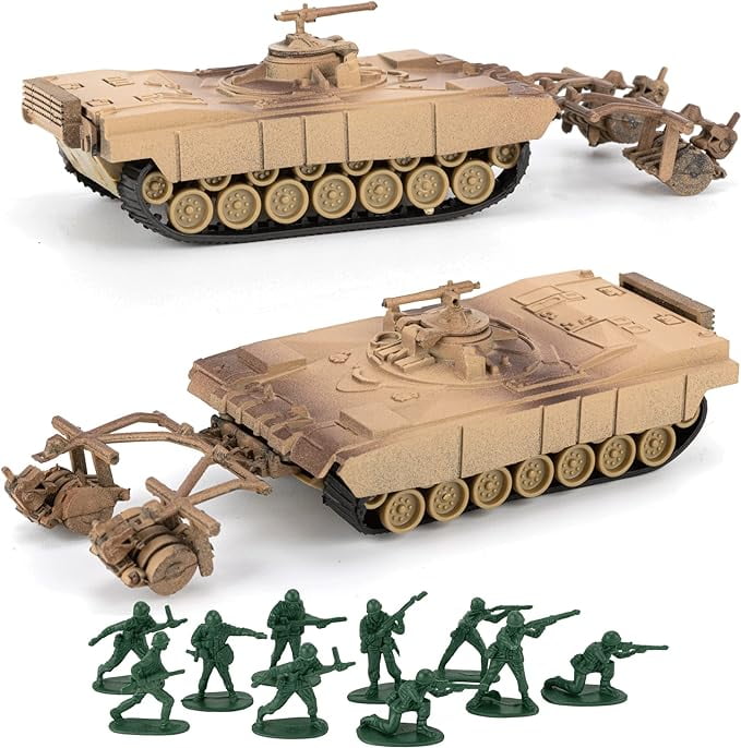 WW2 Army Tank and Army Men Toys Playset,2 US M1 Panther Tank Models and ...