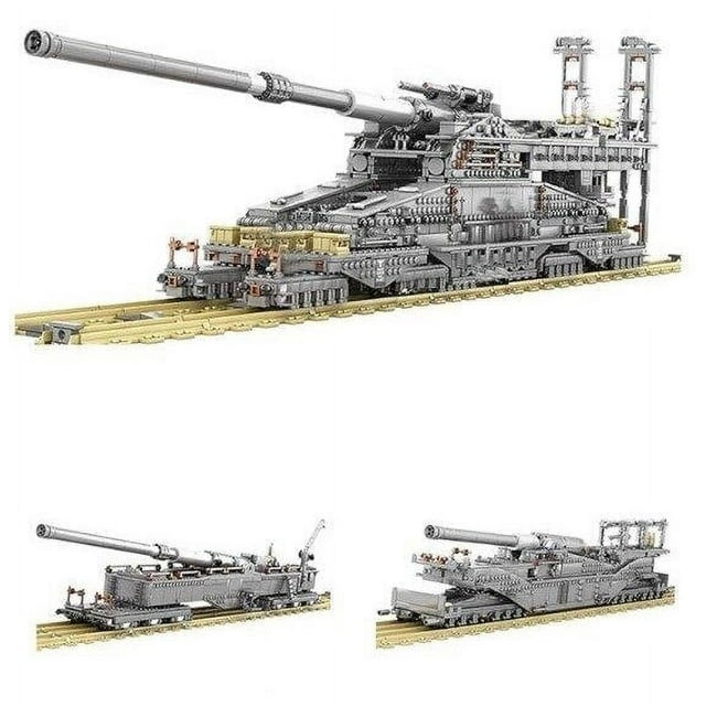 WW2 Gustav Dora Cannon Railway Gun WWII Building Blocks Toy Bricks Set ...