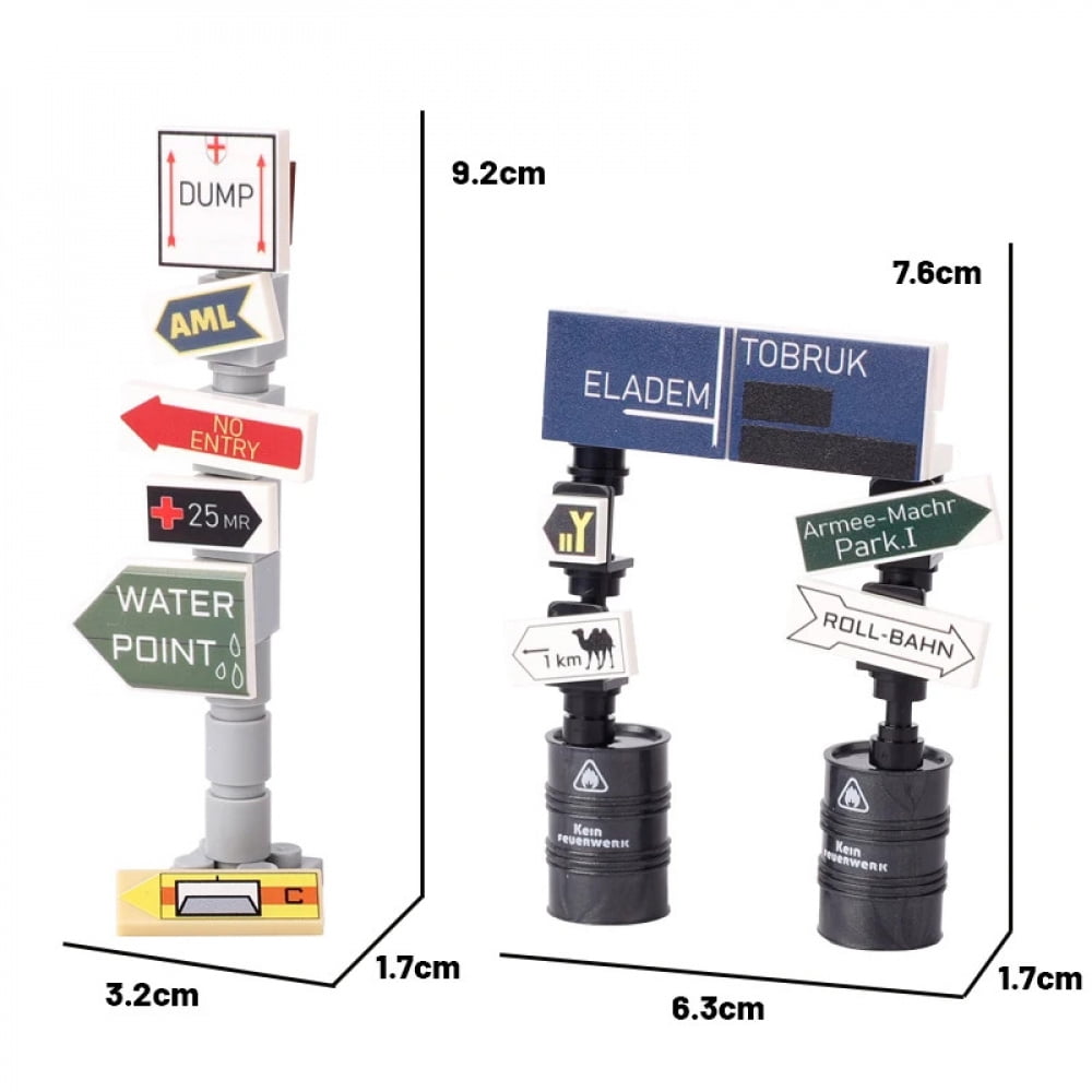 WW2 MOC Military Battlefield Ruins Weapons Fortress Blockhouse Model ...