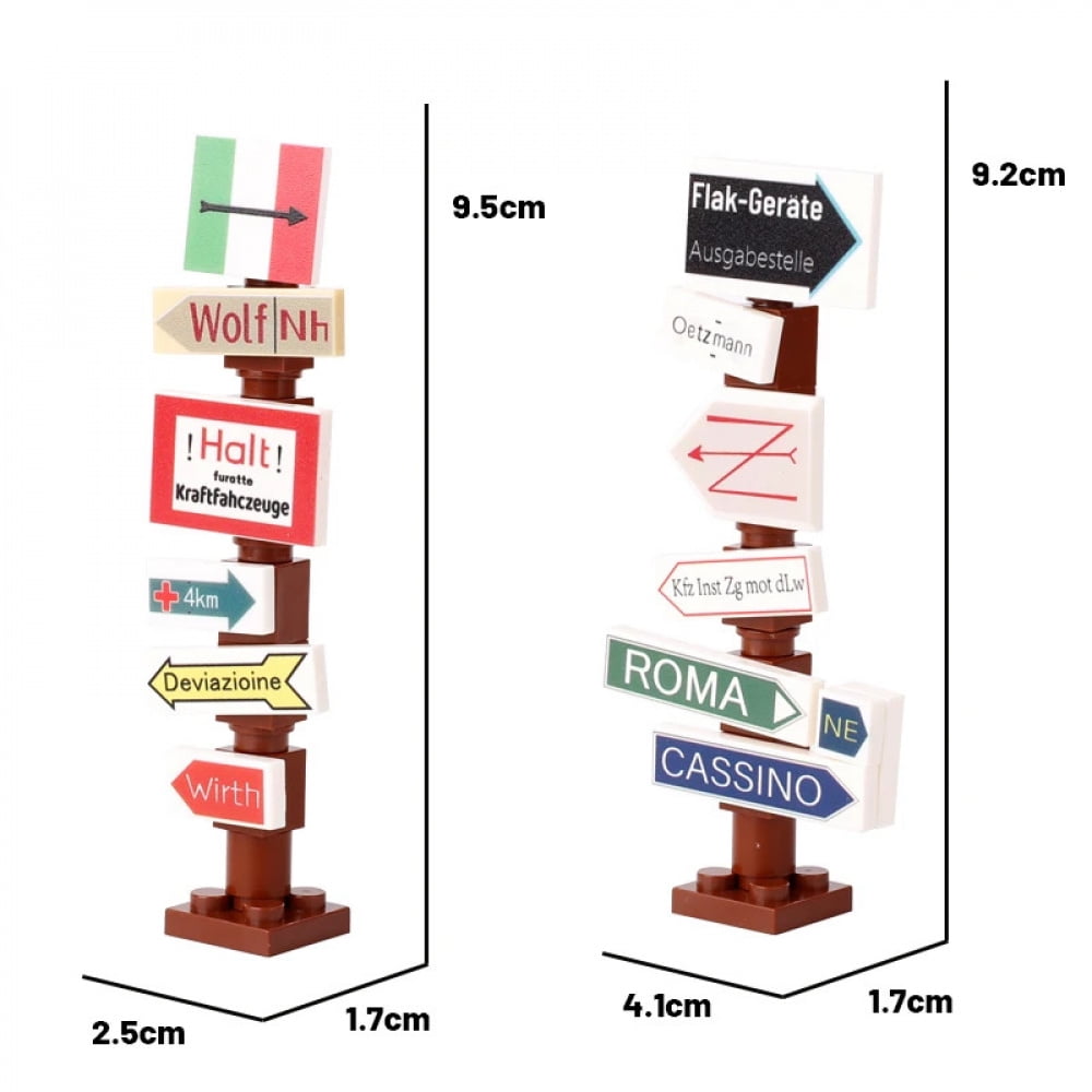 WW2 MOC Military Battlefield Ruins Weapons Fortress Blockhouse Model ...