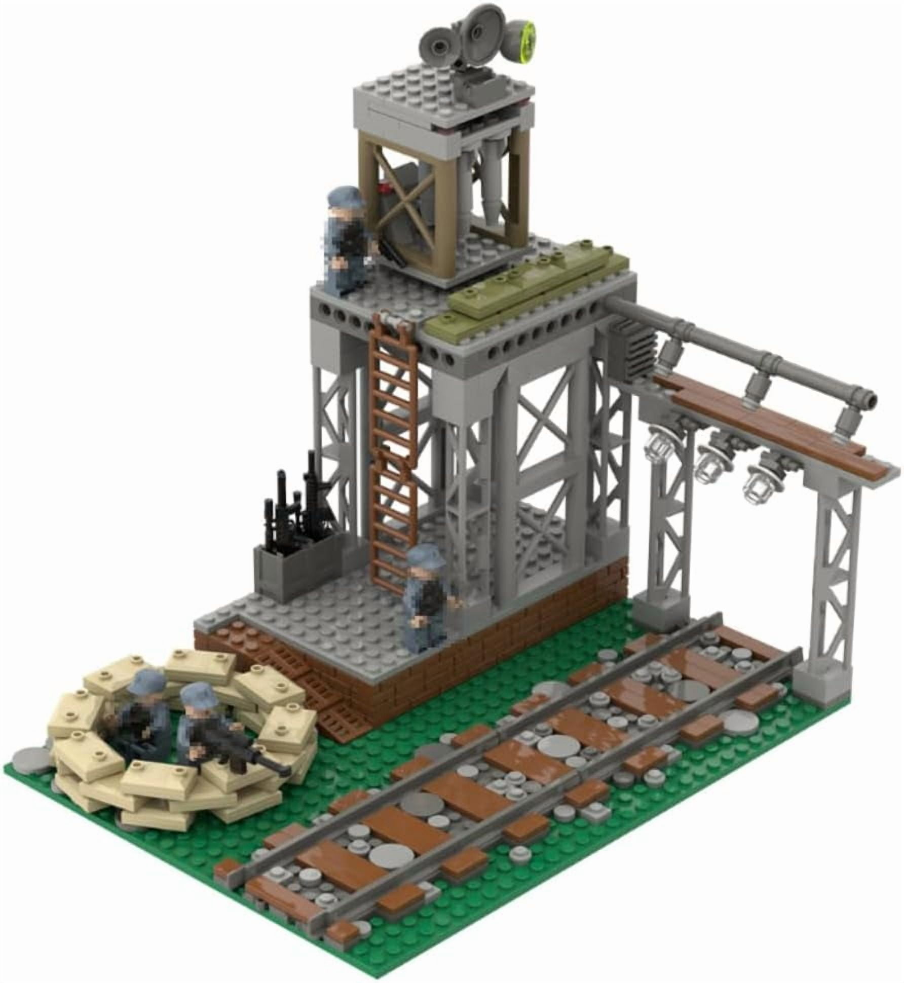 WW2 Military Base Building Set - 398 Pcs Army Fortresses, Trenches, & 4 ...