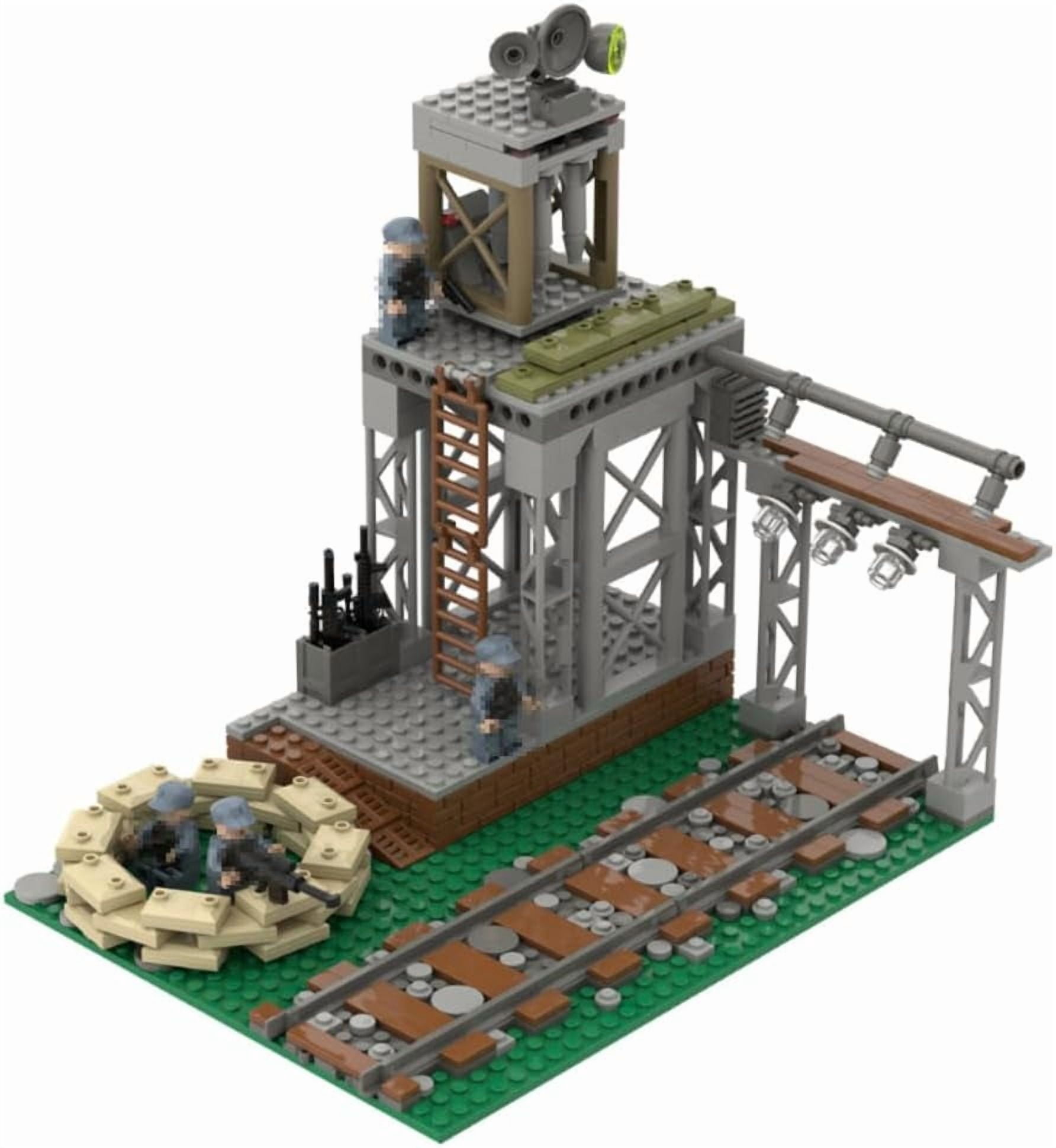 WW2 Military Base Building Set - 398 Pcs Army Fortresses, Trenches, & 4 ...