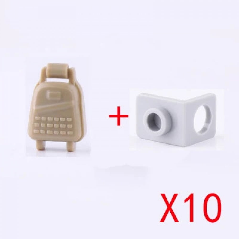 WW2 Military Building Blocks Mini Bricks Backpack Back Frame Solider ...