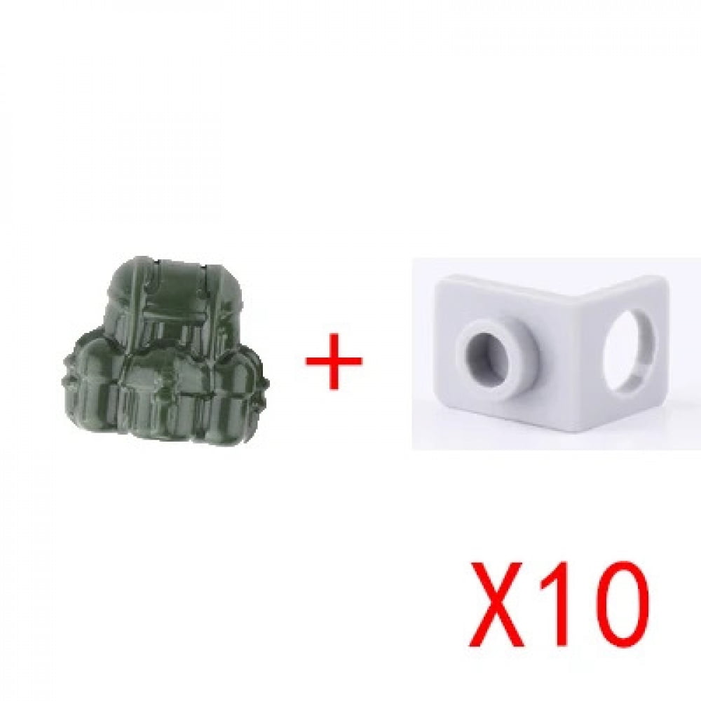 WW2 Military Building Blocks Mini Bricks Backpack Back Frame Solider ...