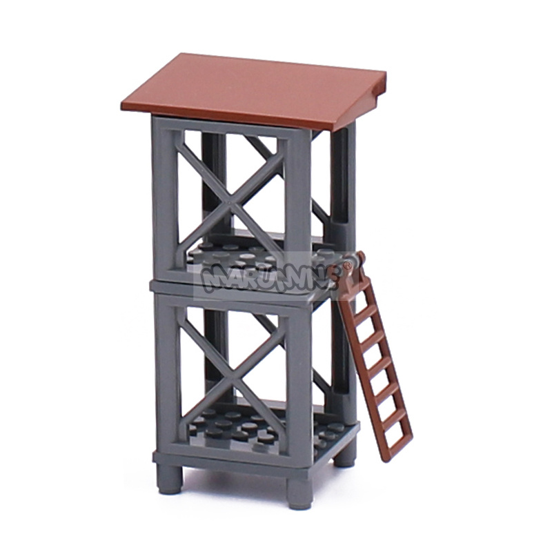 WW2 Military Building Blocks Sentry Tower Bricks Assembly Accessories ...