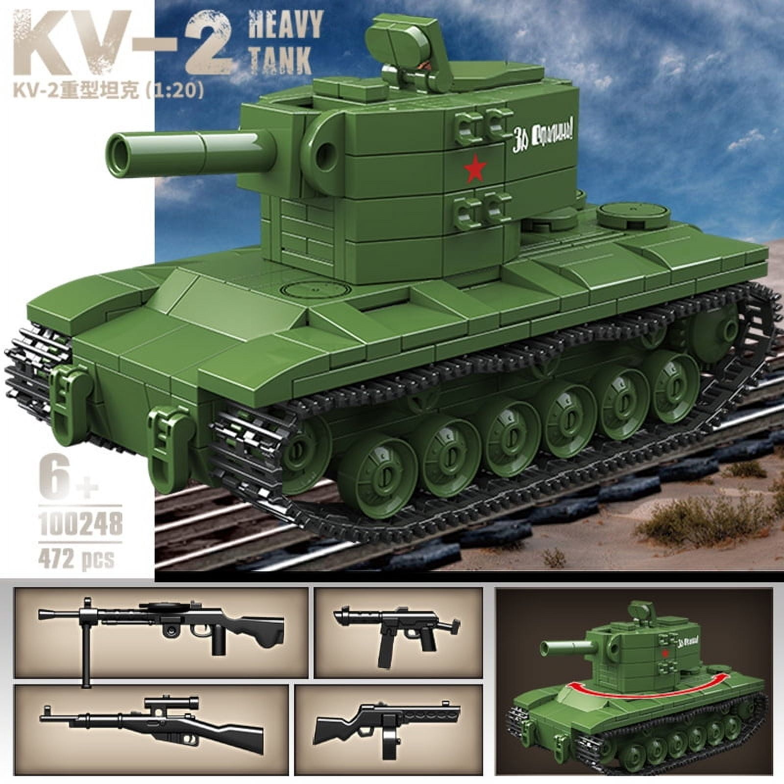 WW2 Military Classic Model Tiger Leopard KV-1 KV-2 IS-2 Heavy Tank Collection Model Building ...