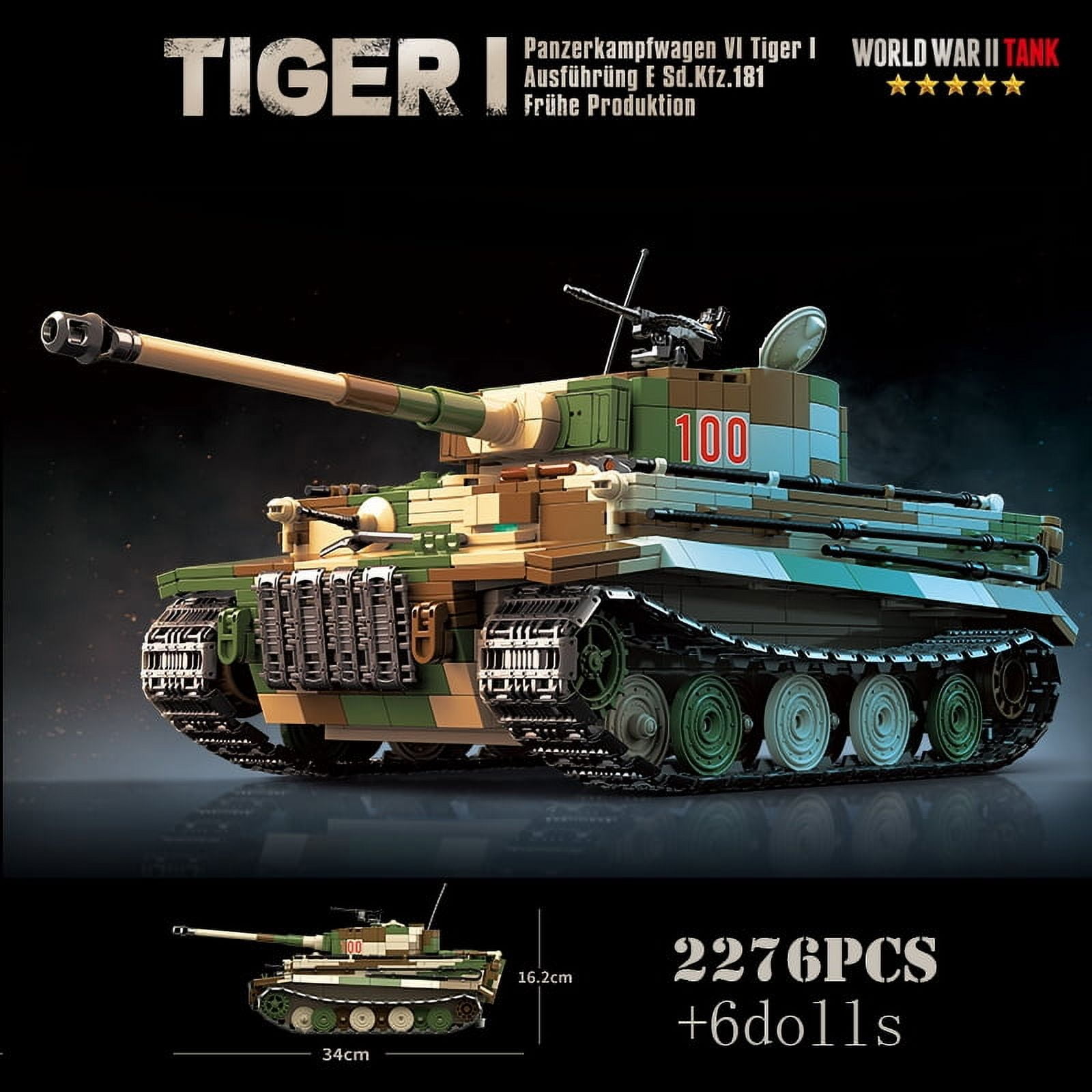 WW2 Military Classic Model Tiger Leopard KV-1 KV-2 IS-2 Heavy Tank Collection Model Building ...