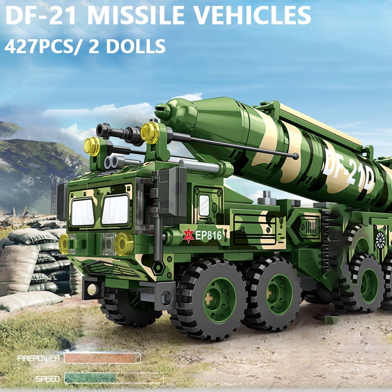 WW2 Military Tanks Building Blocks Movable Structure T34 T38 DF-21 ...