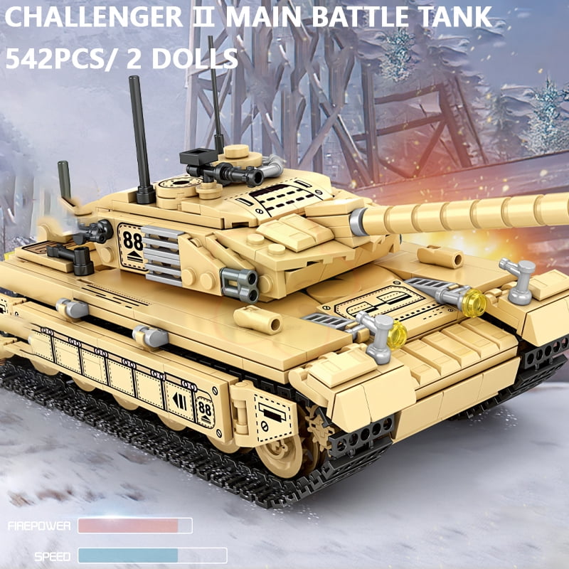 WW2 Military Tanks Building Blocks Movable Structure T34 T38 DF-21 ...