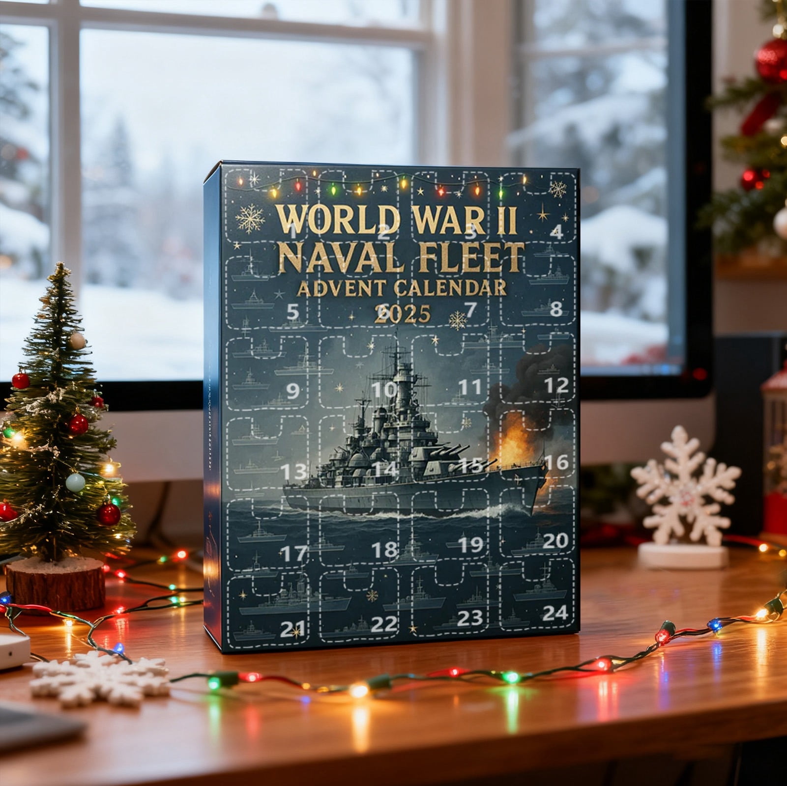 WW2 Naval Fleet Advent Calendars 2025 24 Days WW2 Naval Warship Ornaments Christmas Countdown ...