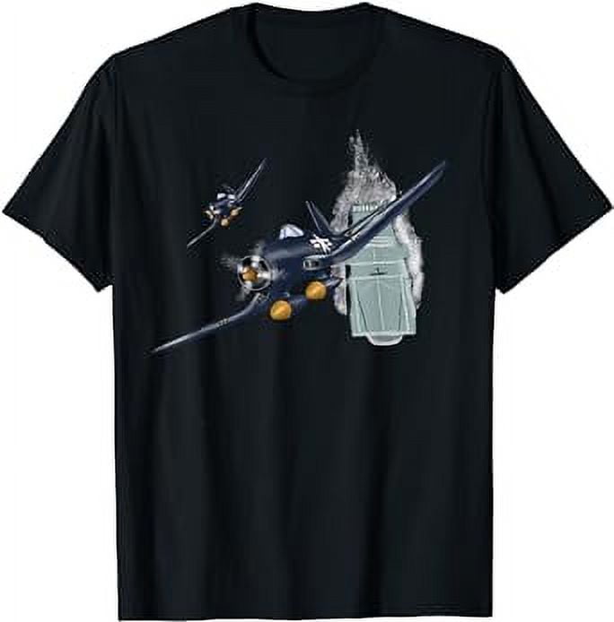 WW2 Planes Warplanes Warbirds F4U Corsair Aircraft Carrier T-Shirt ...