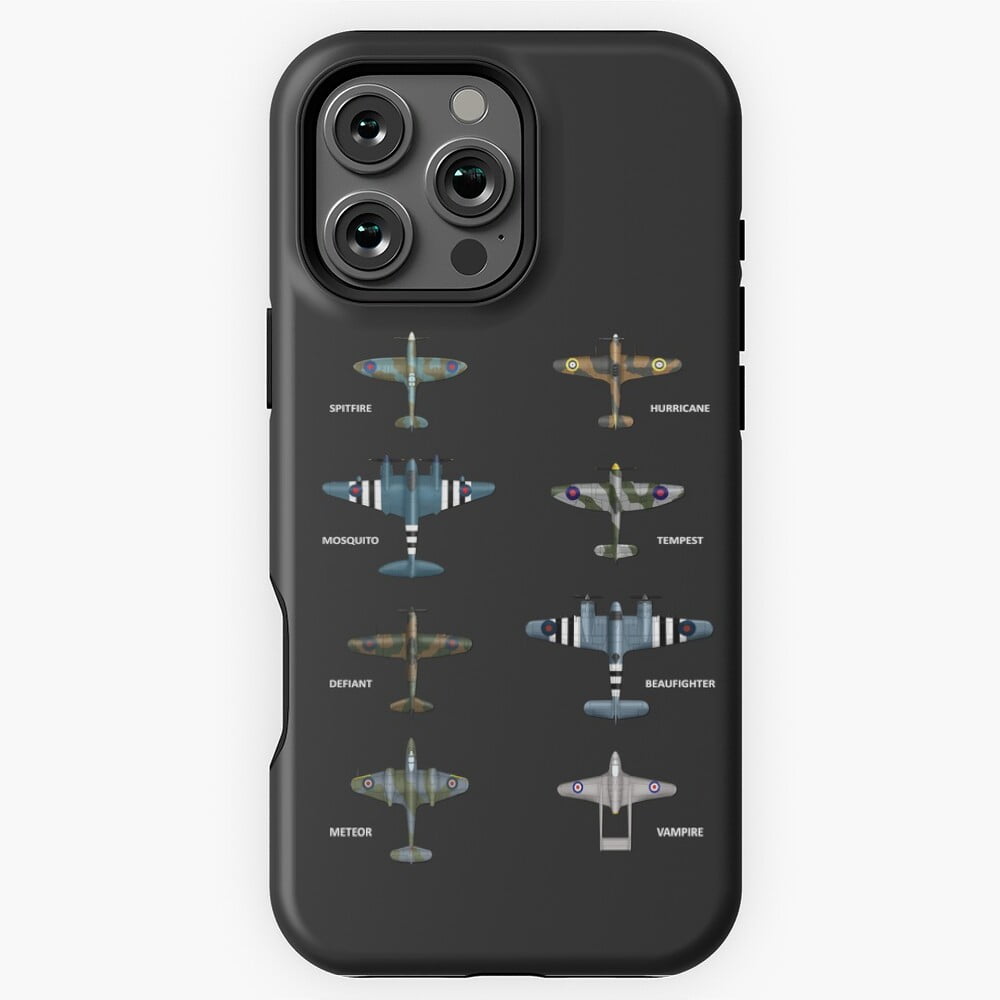 WW2 RAF Fighter Aircraft Phone Case for iPhone 16 15 14 13 12 11 Pro ...