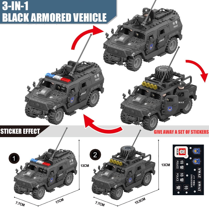 WW2 TBS Assault Team Military Hummer Jeep Armored Vehicle Building ...