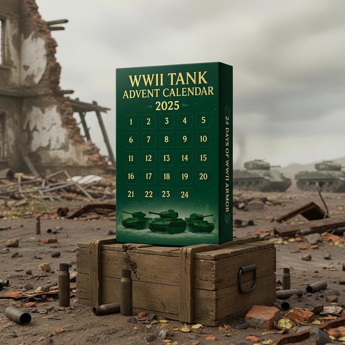 WW2 Tank Advent Calendars 2025, 24 Days WW2 Iconic Tank Ornaments ...