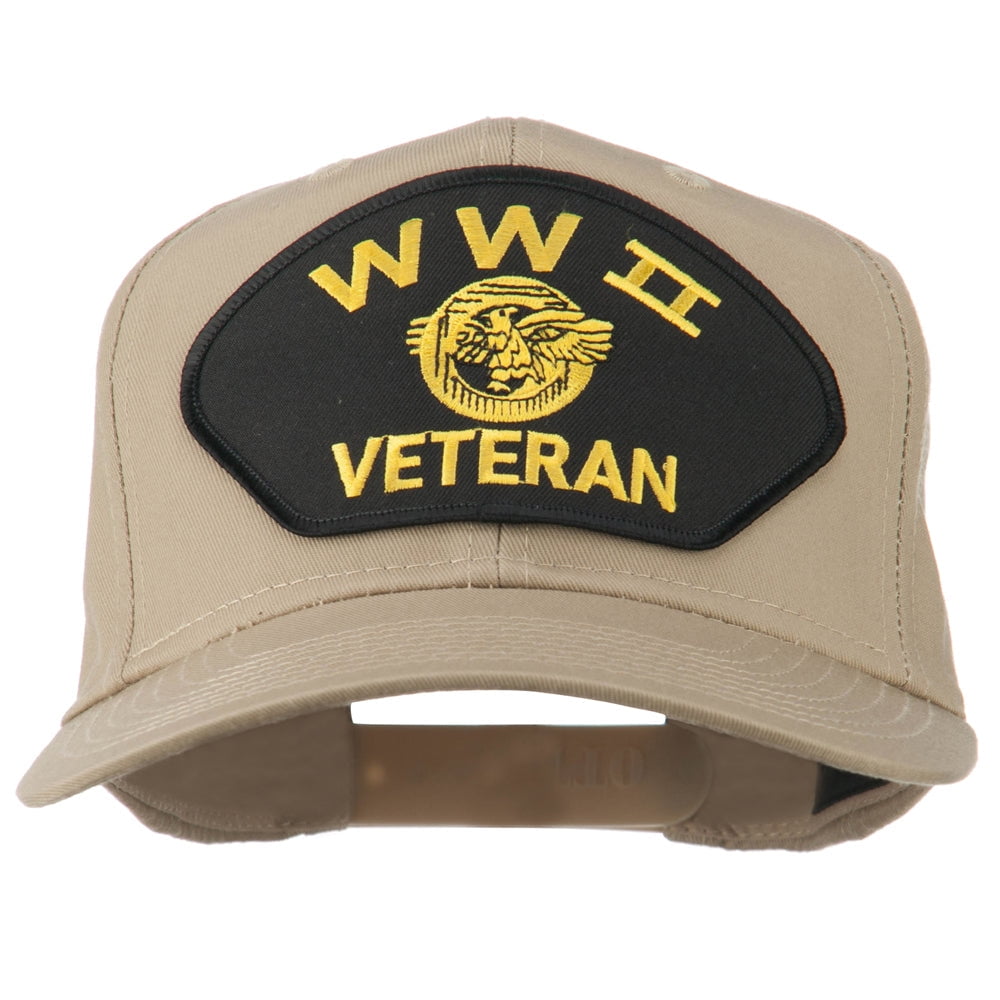WW2 Veteran Military Patch Cap - Khaki OSFM - Walmart.com