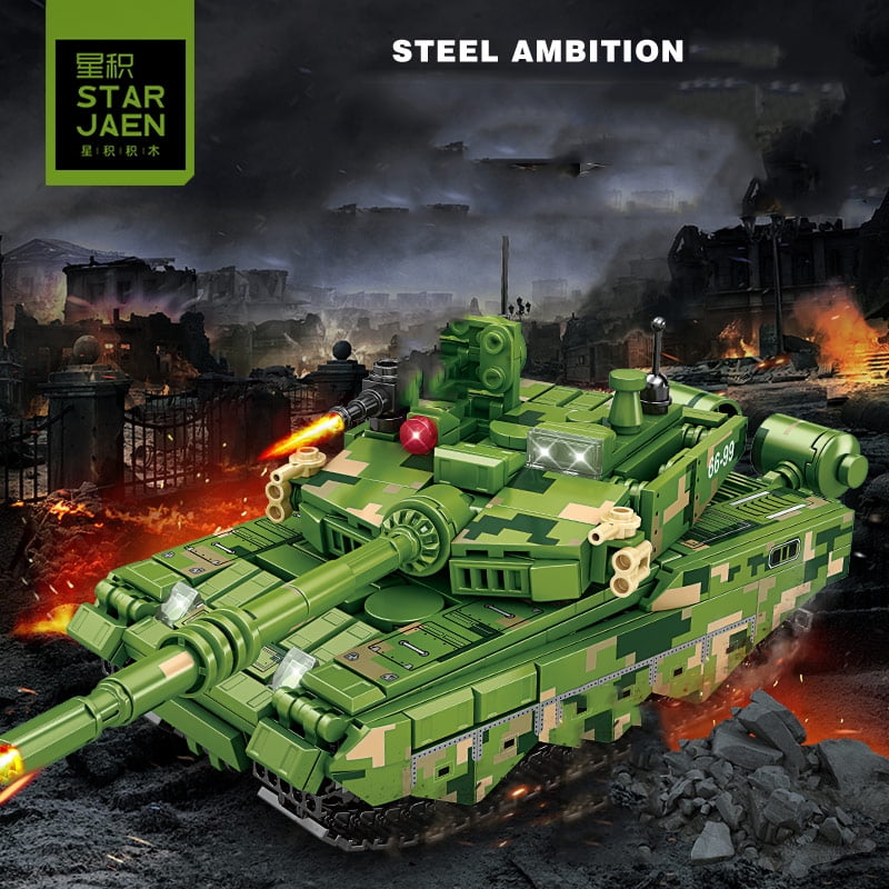 WW2 tank building block armored vehicle military missile car model ...