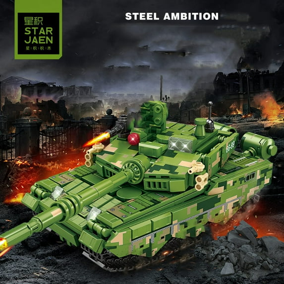 WW2 tank building block armored vehicle military missile car model ...