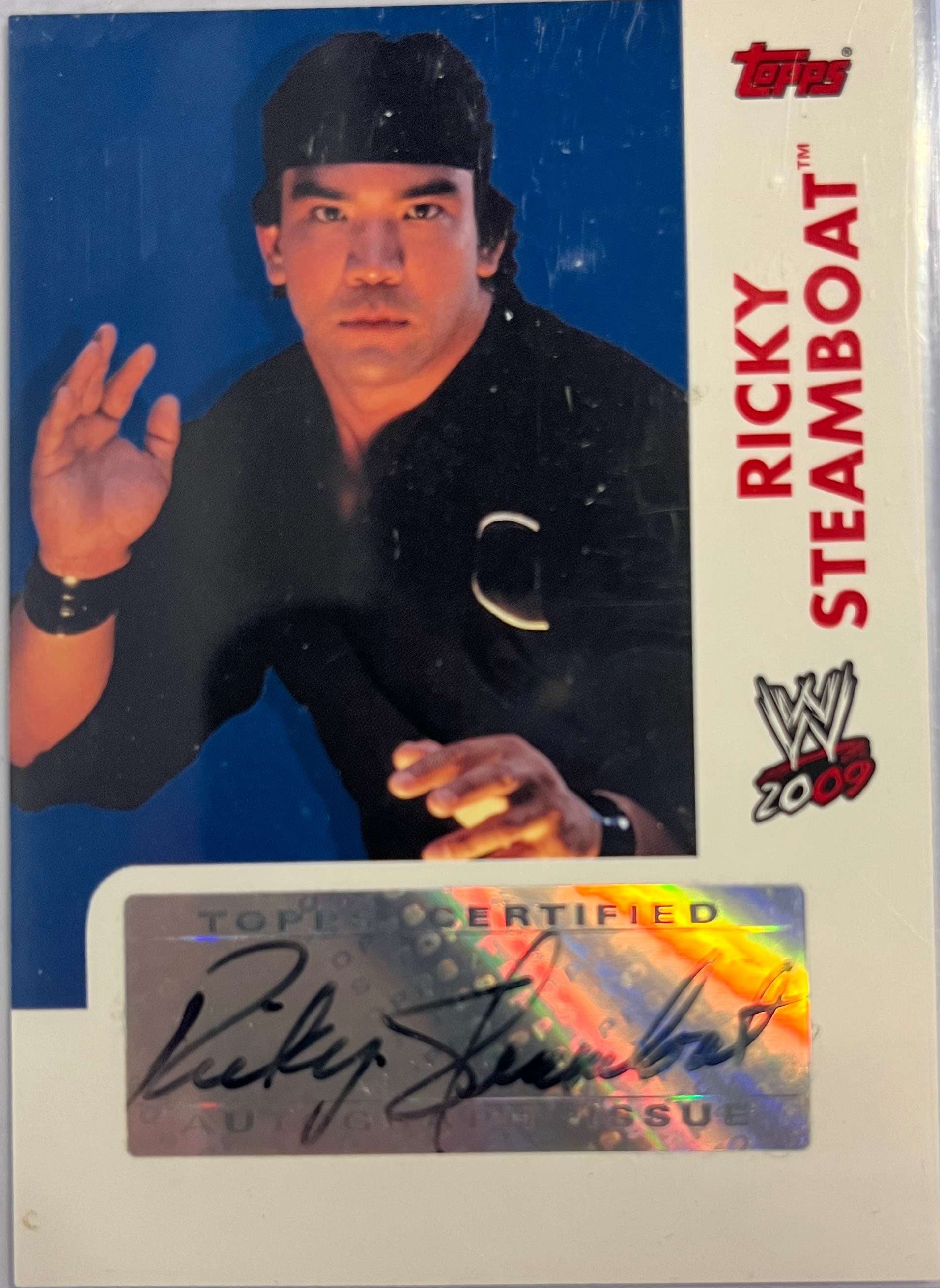 WWE 2009 WWE Superstar Ricky Steamboat Autographed Trading Card (Topps ...