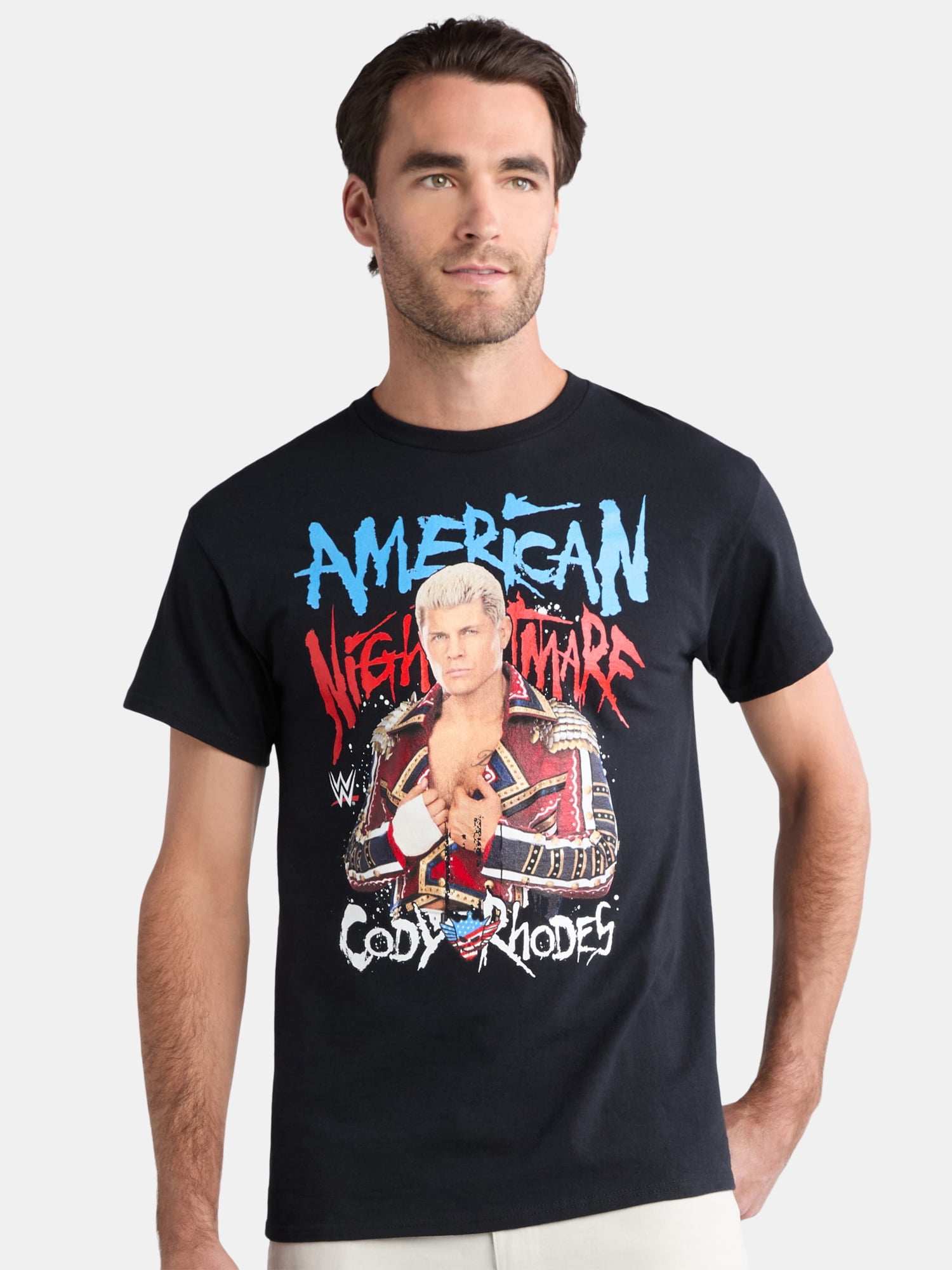 WWE Men's and Big Men's American Nightmare Cody Rhodes Graphic Tee ...