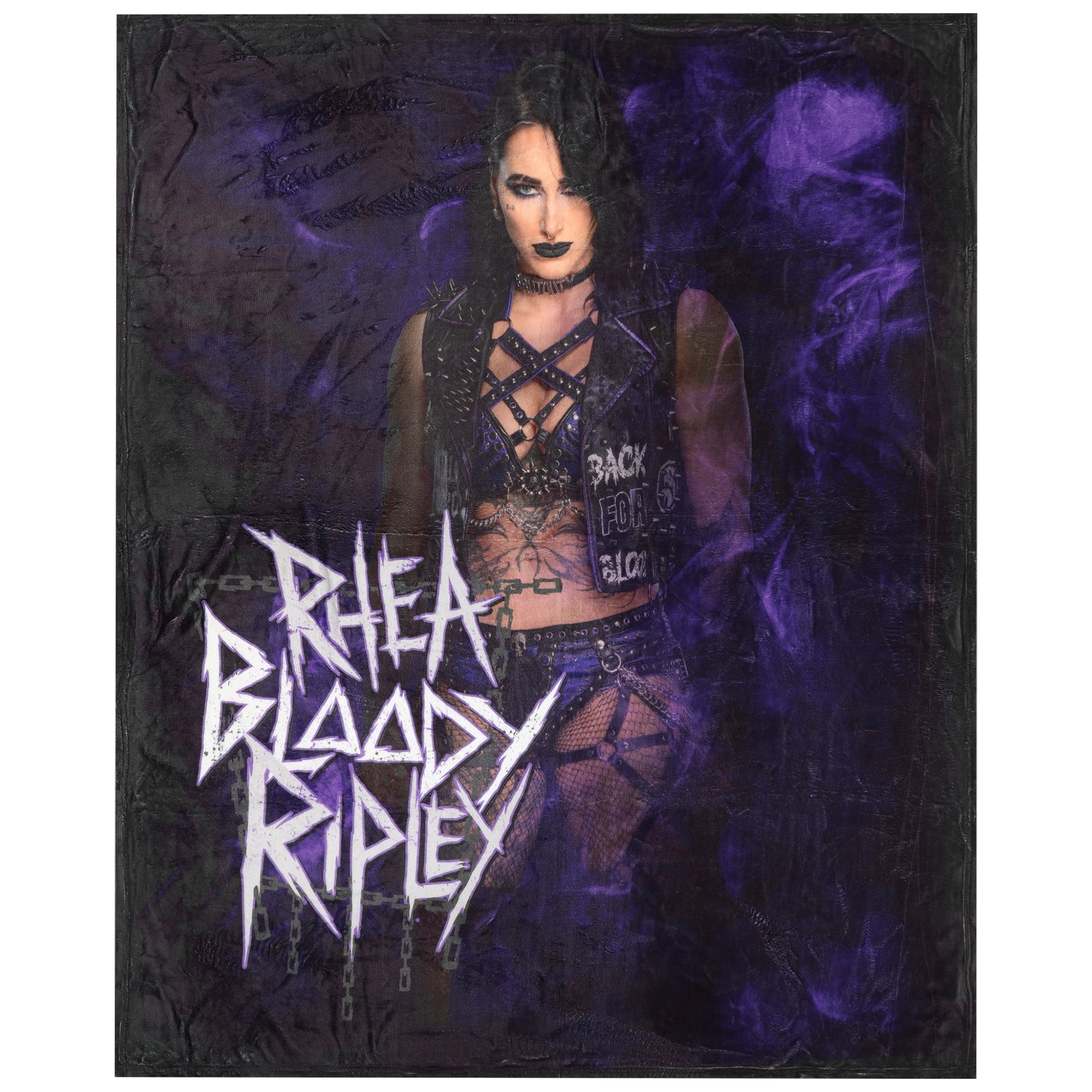 WWE Authentic Purple Rhea Ripley 50" x 60" Blanket - Walmart.com