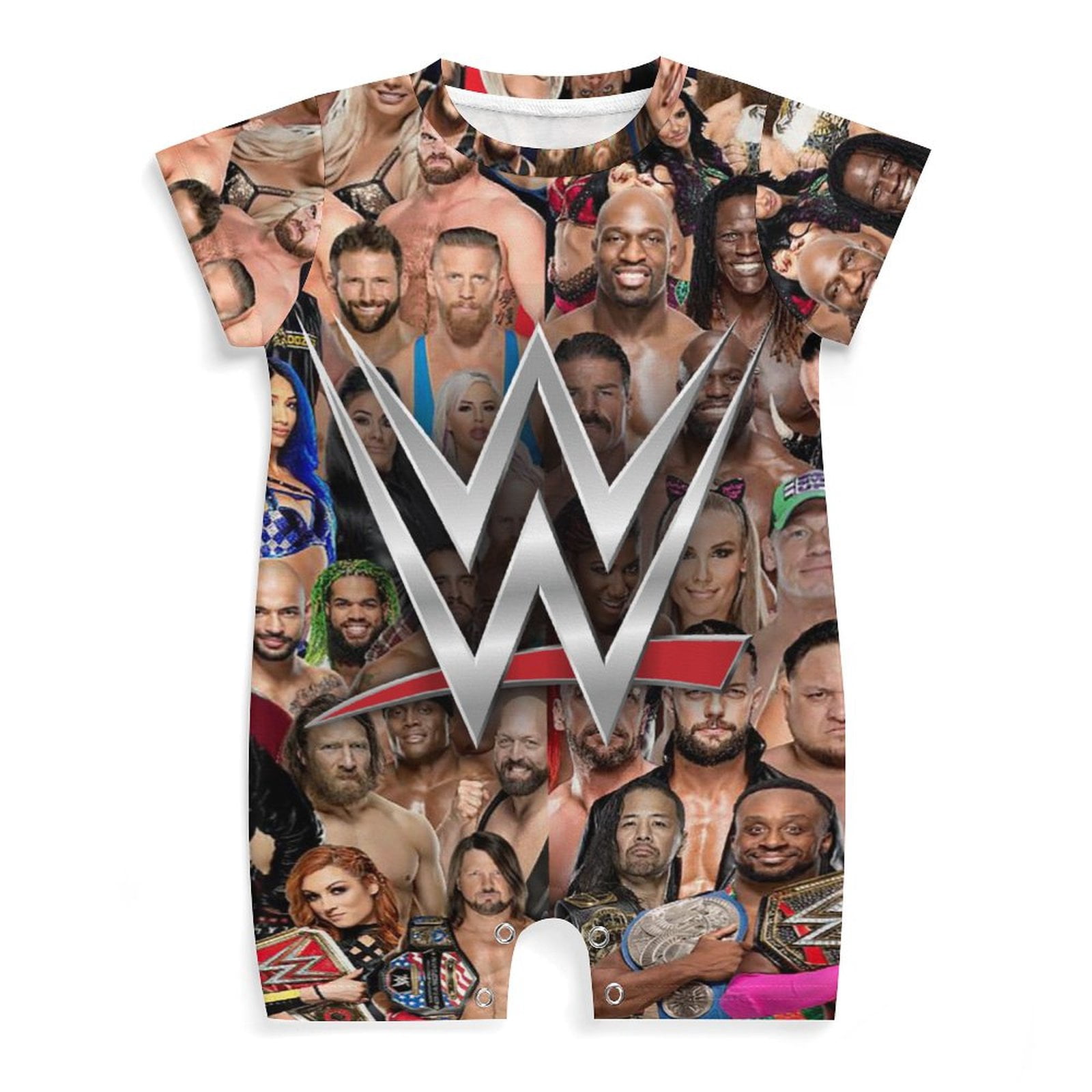 WWE Baby Boy Girl Romper Short Sleeve Cotton Bodysuit Outfits Jumpsuit ...