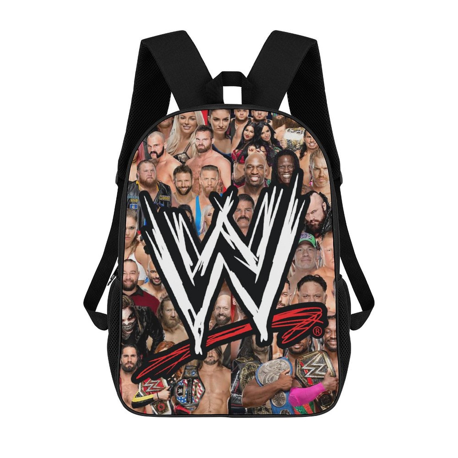 WWE Backpack 17 Inch Bookbag Casual Daypack Travel Backpacks for Work ...