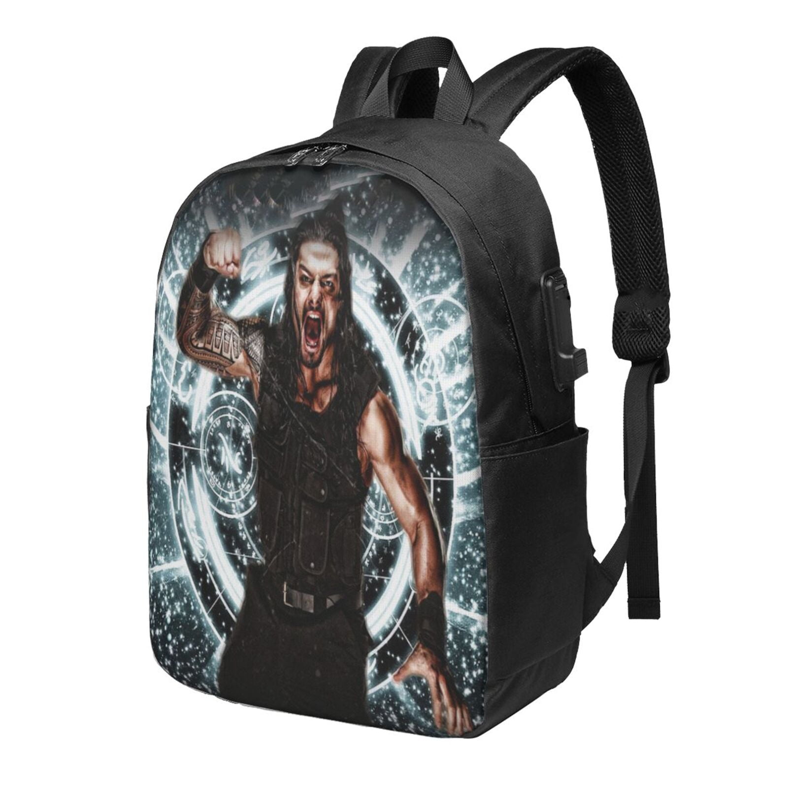 WWE Backpack with USB Charging Port Daypack Laptop Backpack Camping ...