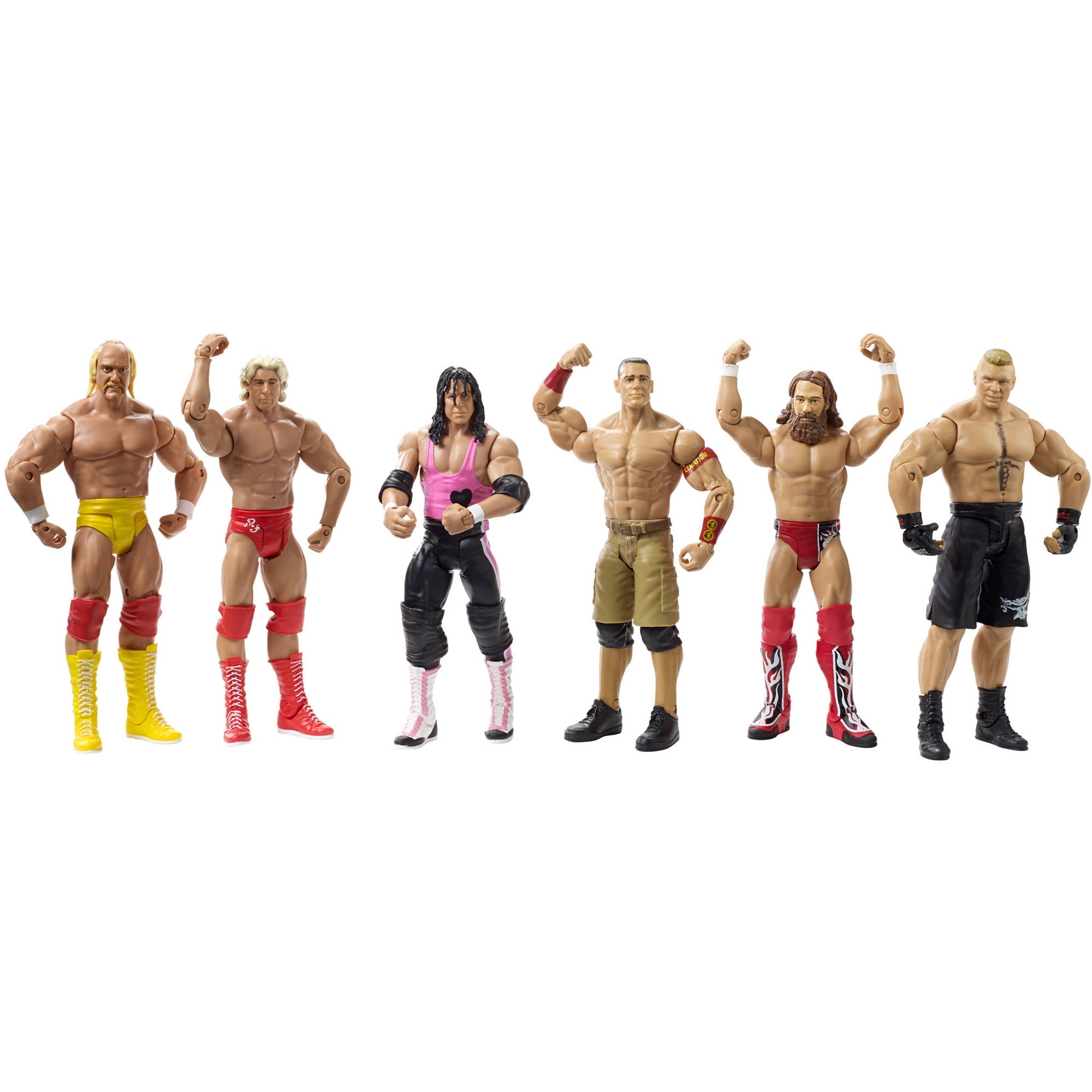 WWE Wrestling Then Now Forever Action Figure 6-Pack - Walmart.com