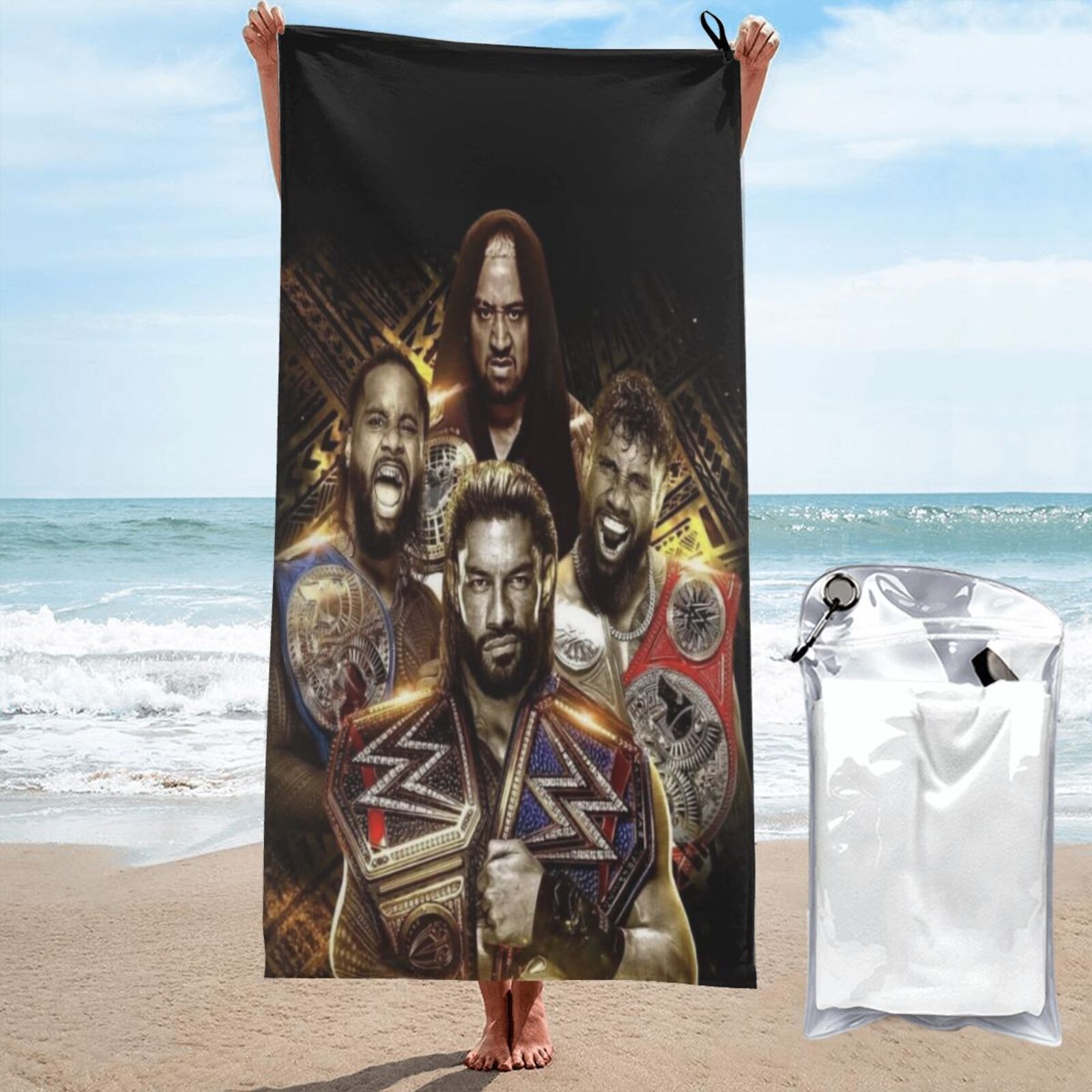 WWE Beach Towel Absorbent Large Towel 3D Cartoon Towel Fast Drying ...