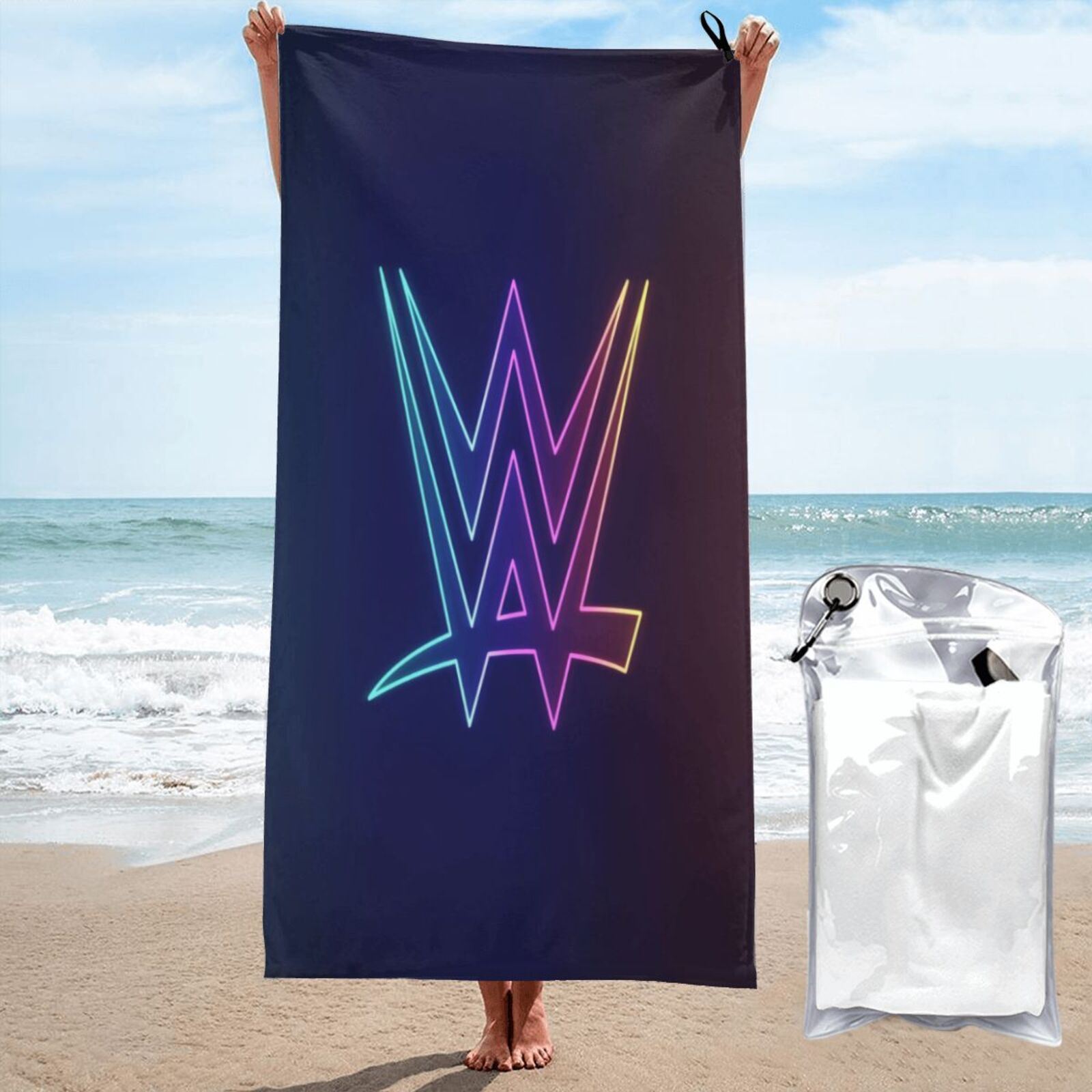 WWE Beach Towel Absorbent Large Towel 3D Cartoon Towel Fast Drying ...