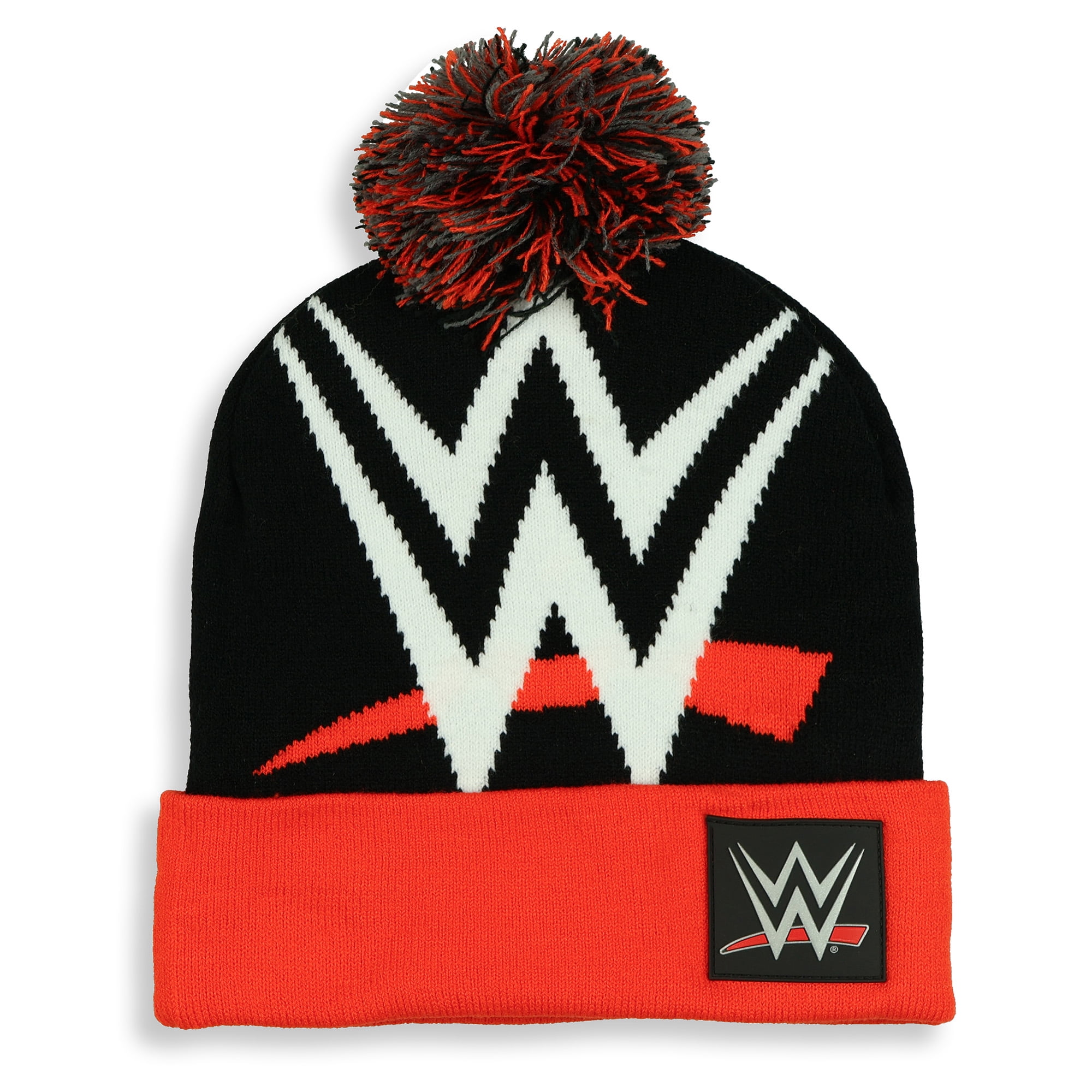 WWE Beanie World Wrestling Entertainment Logo Shill Cuffed Pom Winter ...