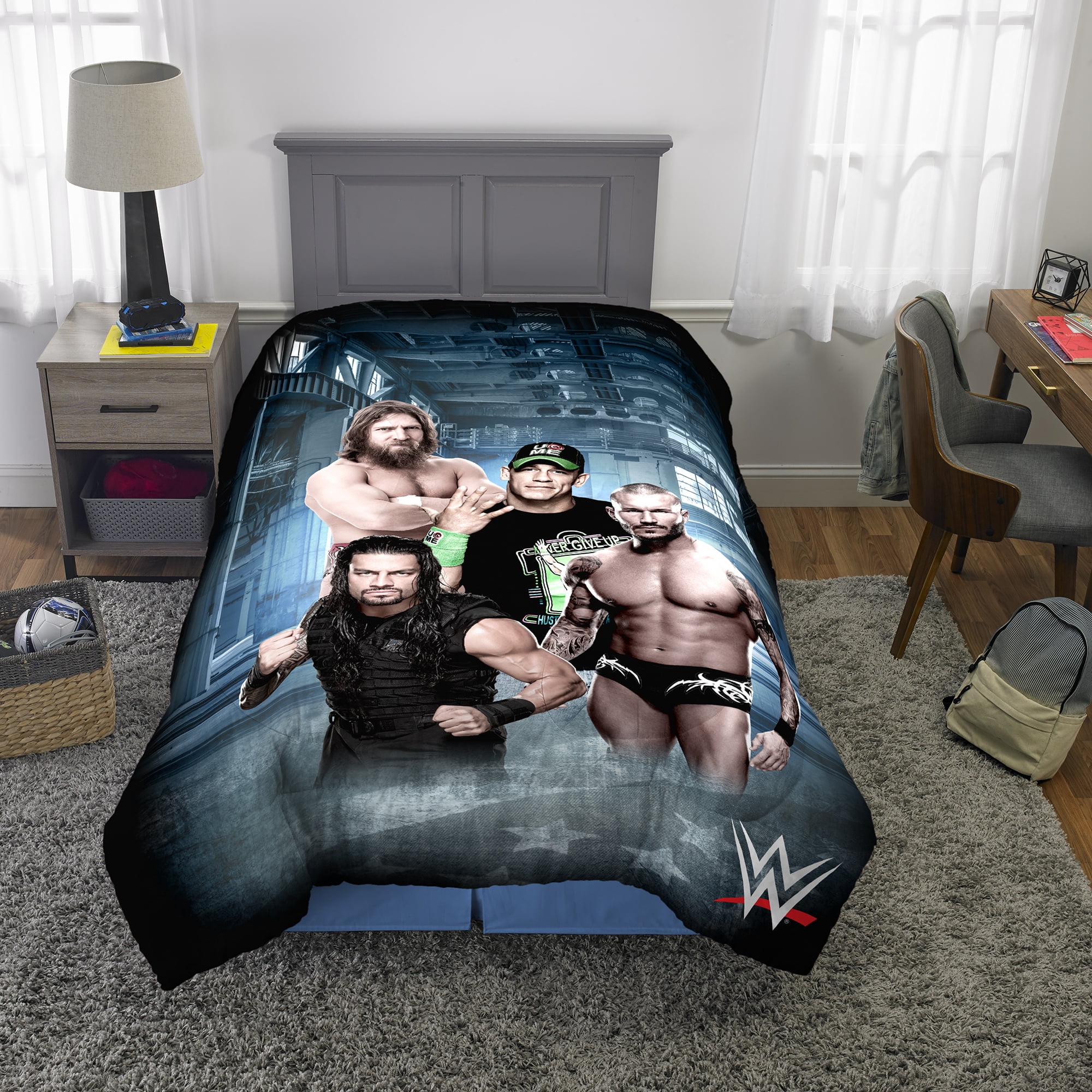 WWE Bed-in-a-Bag, Kids Bedding Bundle Set, 4-Piece Twin - Walmart.com