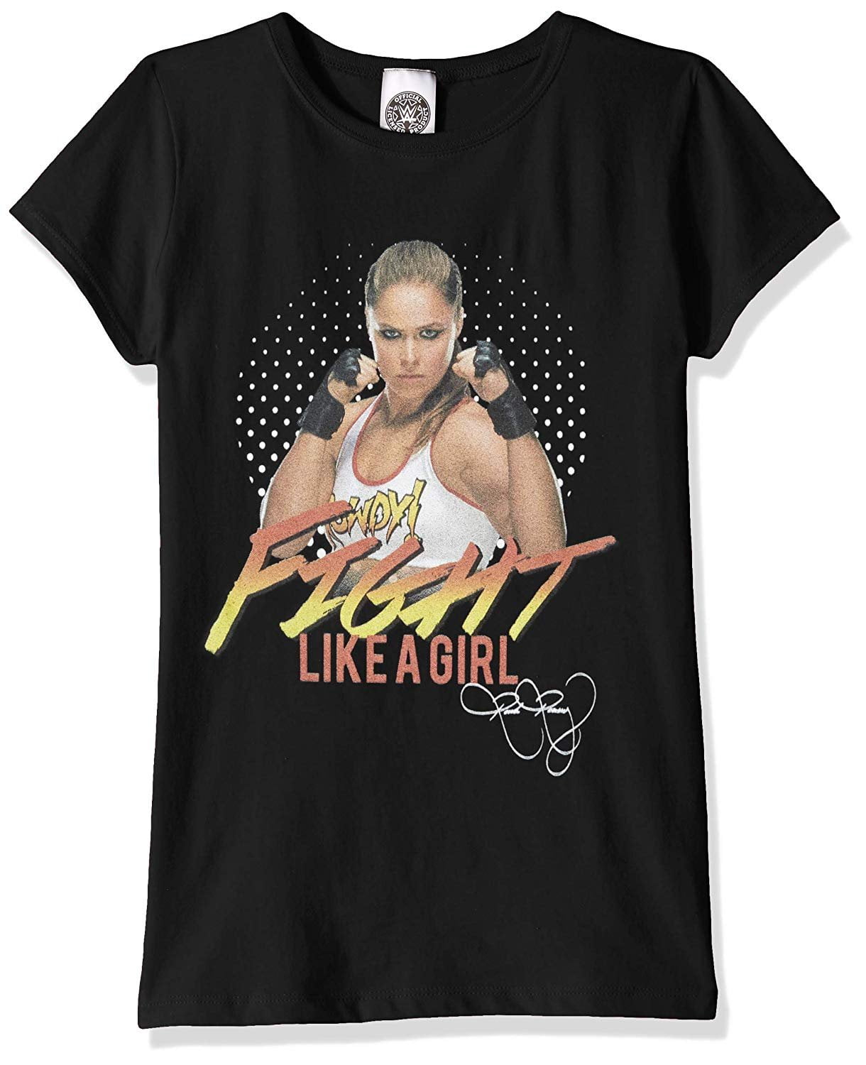 WWE Big Ronda Rousey Fight Like a Girl Short Sleeve T-Shirt - Walmart.com