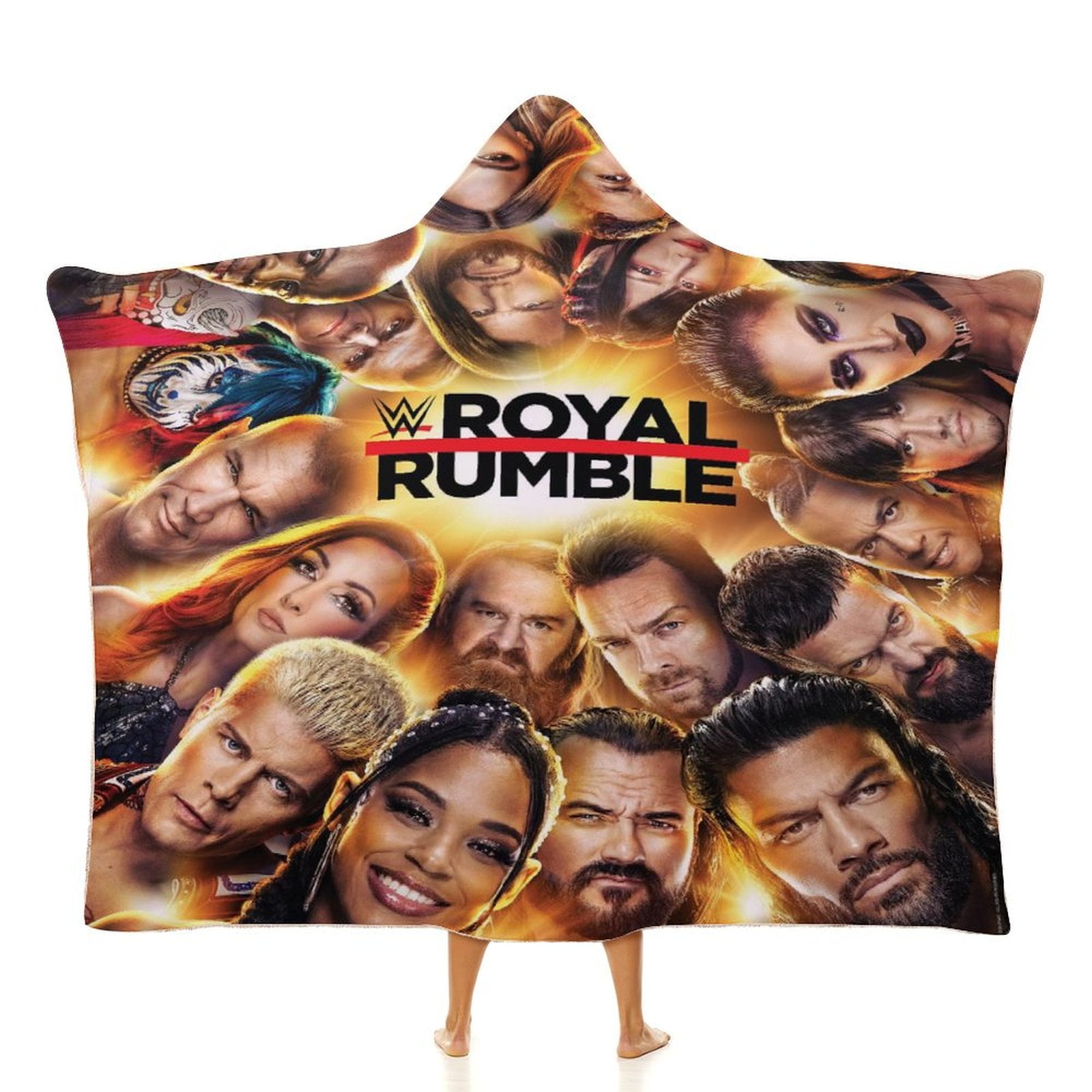 WWE Blanket Wearable Cartoon Cosplay Hoodie Throw Blanket Hooded Cloak ...