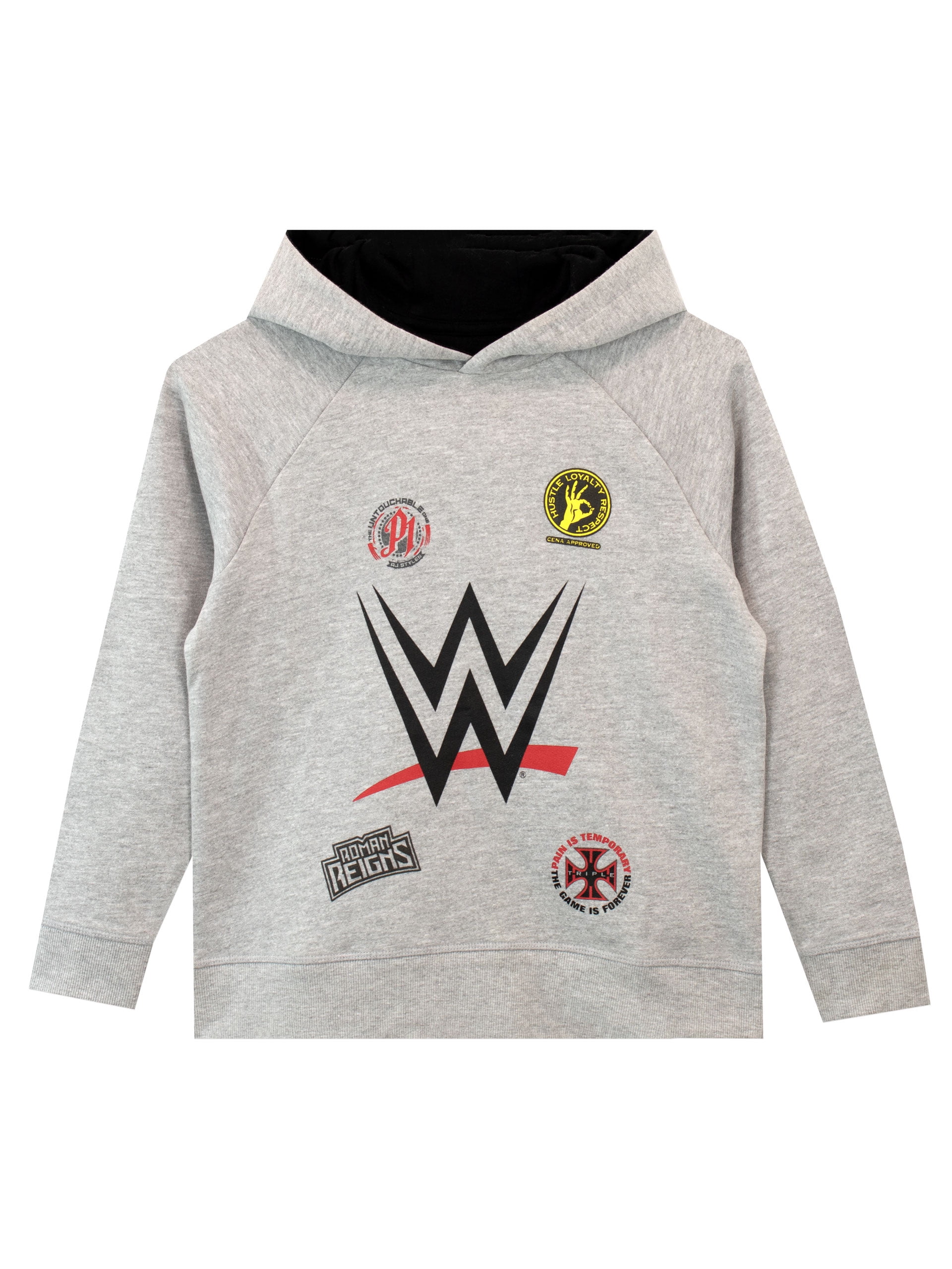 WWE Boys Badges Hoodie Gray Sizes 5-14 - Walmart.com