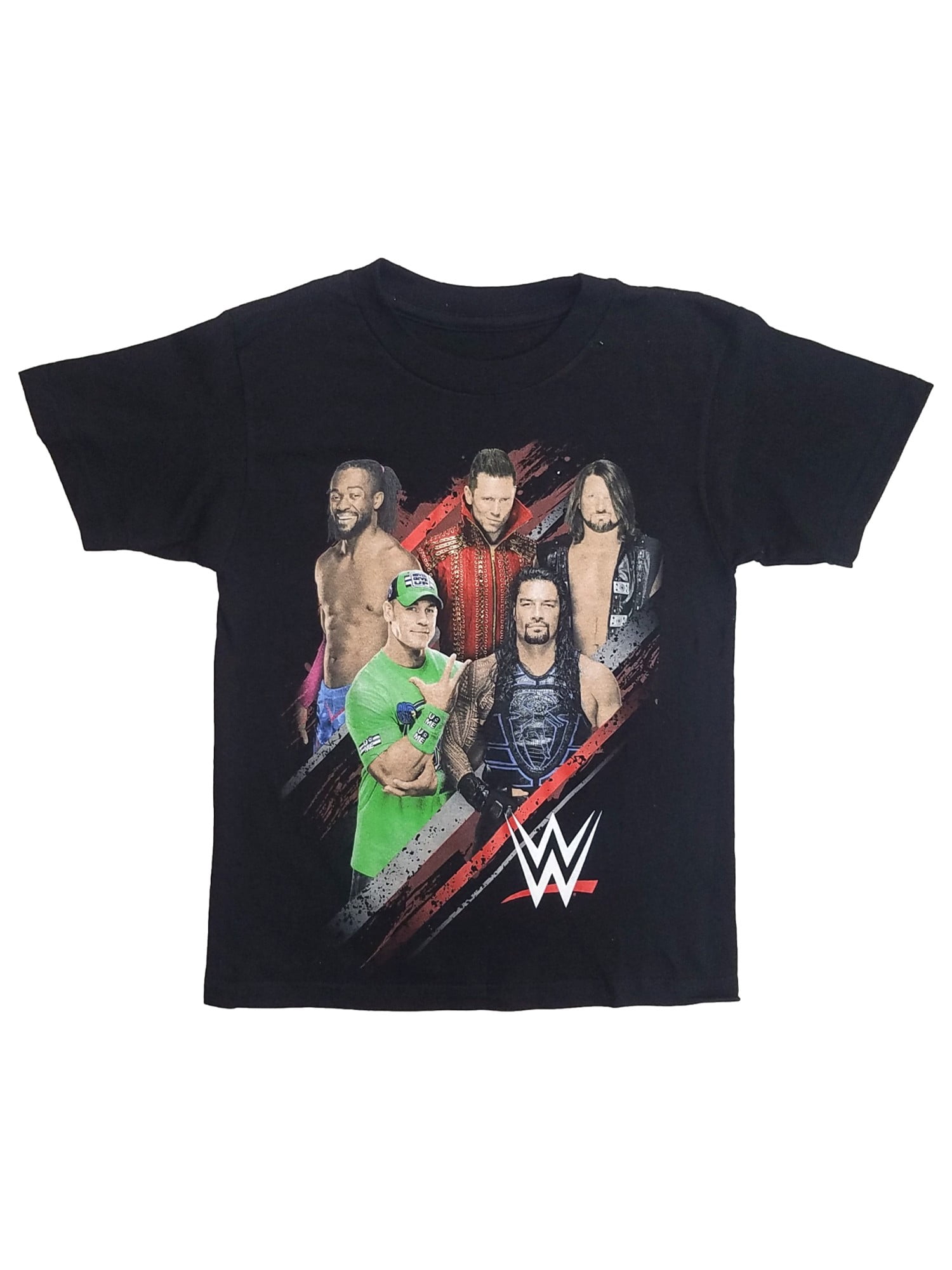 WWE Boys Black Wrestling Short Sleeve T-Shirt Tee Shirt Size 5 ...