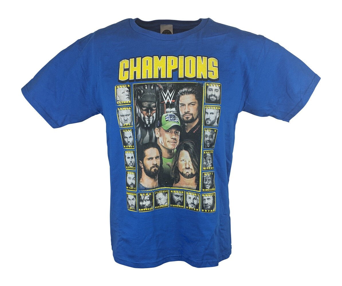 WWE Champions Wrestling Apparel: Boys Kids T-shirt Cena Styles Rollins ...