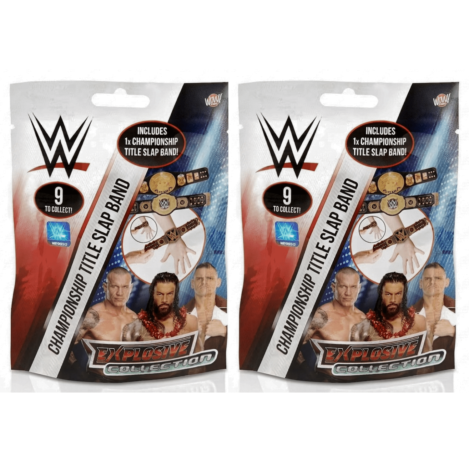 WWE Championship Title Slap Bands - Series 2 Blind Bag, 2 Pack ...