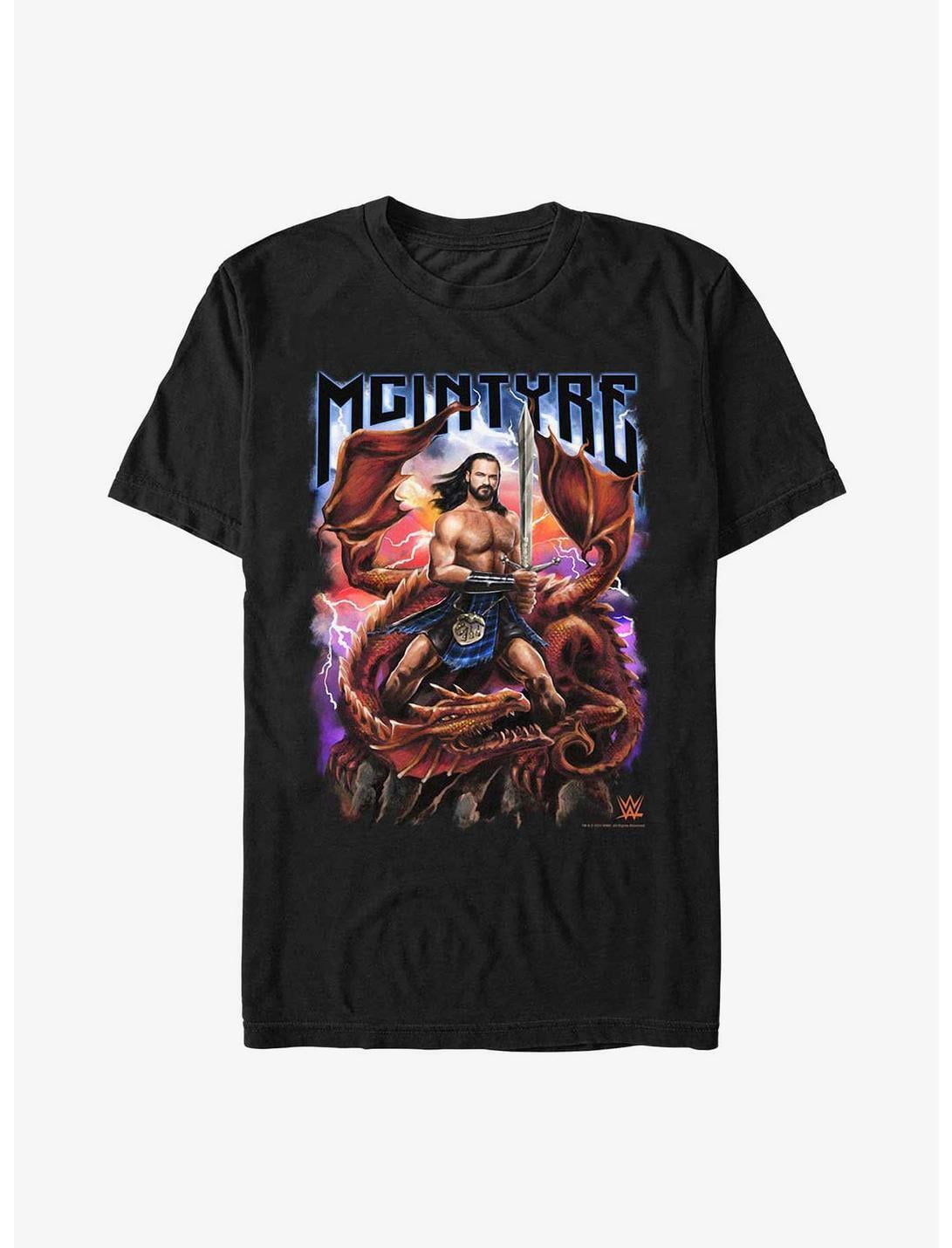 WWE Drew McIntyre Scottish Warrior Medieval Metal Poster T-Shirt - NEW ...